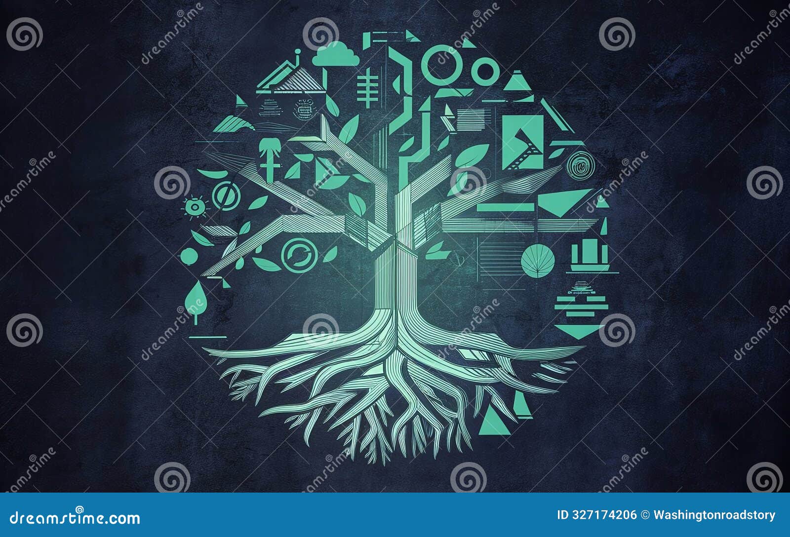 Abstract Tree Design Illustration Concept Technology Nature Community ...