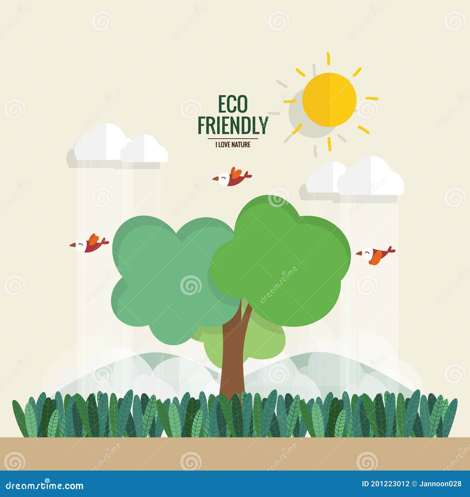 Abstract Tree. Ecology Concept with Tree Background Stock Vector ...