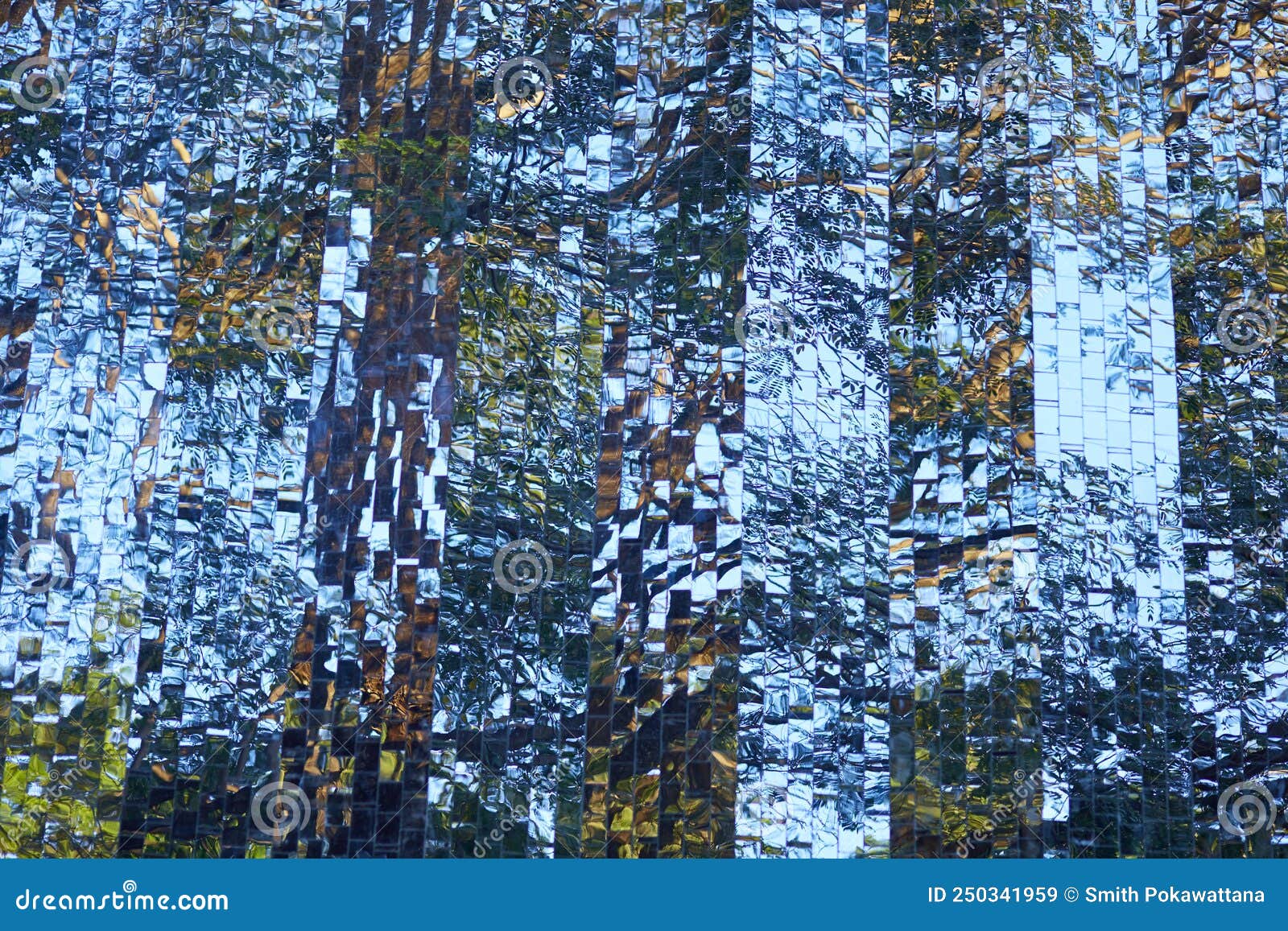 Abstract Tree Environment and Sky Reflection on Mirror Stock Image ...