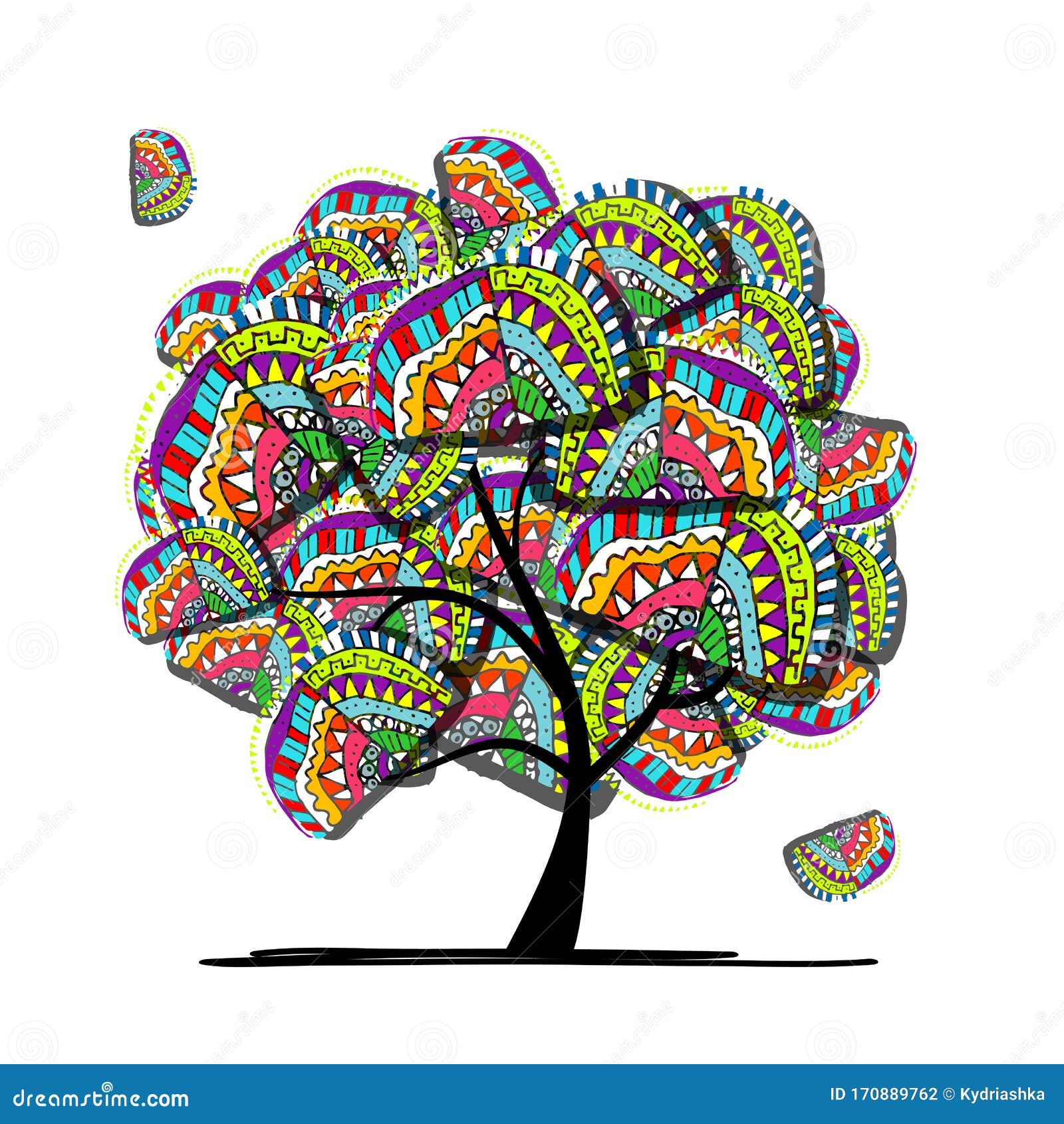 Abstract Tree, Ethnic Ornament for Your Design Stock Vector ...