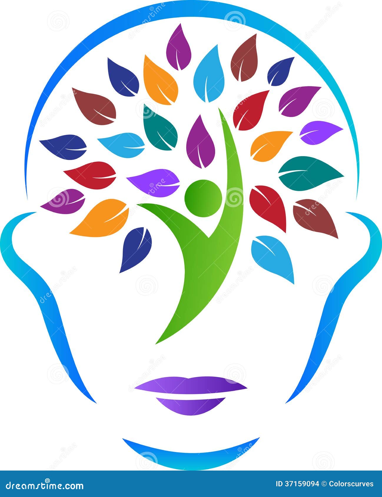 Abstract tree face stock vector. Illustration of baby - 37159094