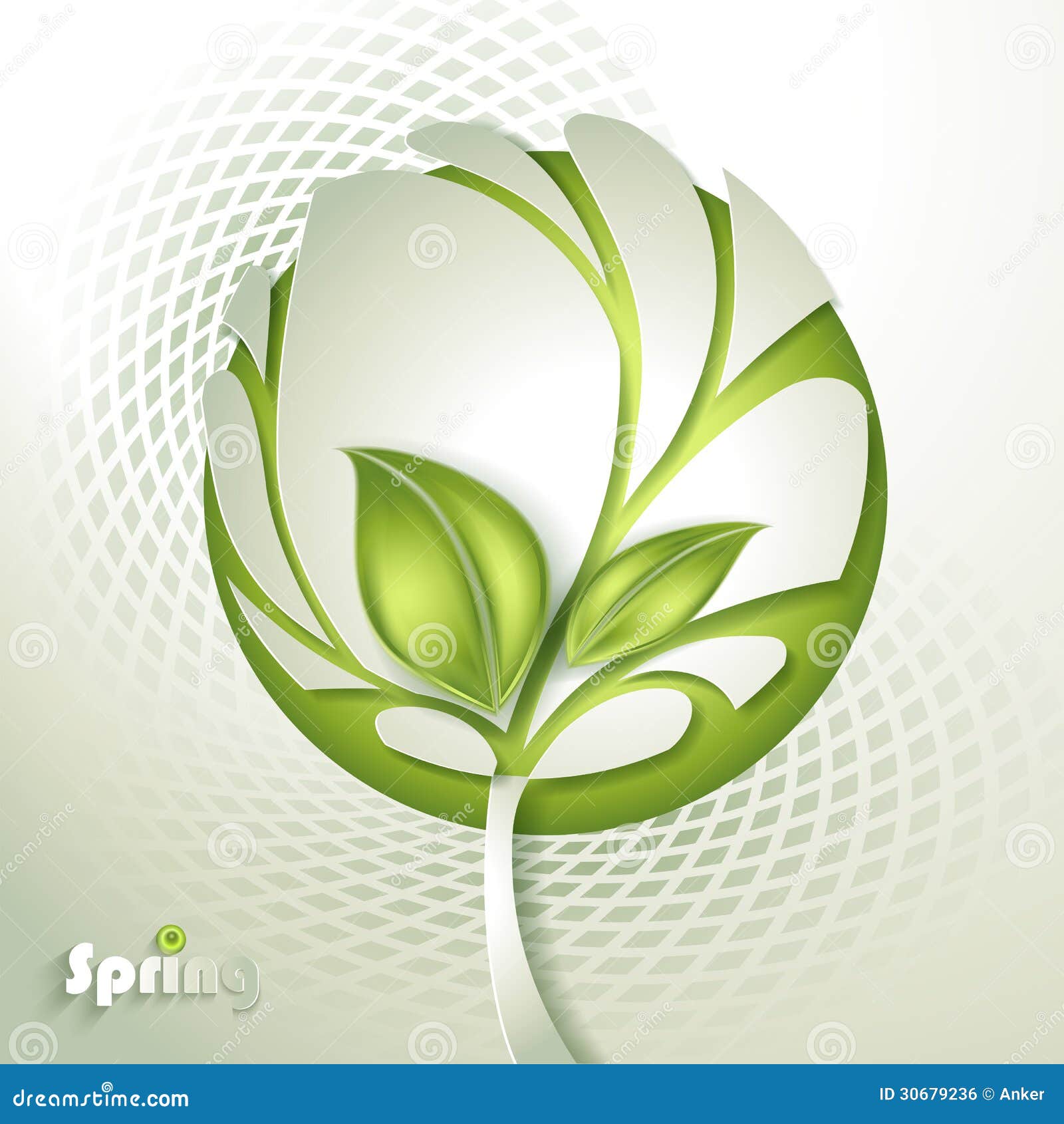 Abstract Tree with Green Leaf Stock Vector - Illustration of color ...