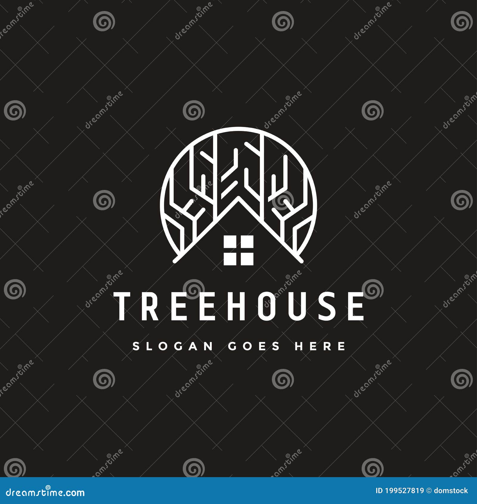 Abstract Tree House Logo Icon Vector Template Stock Vector ...