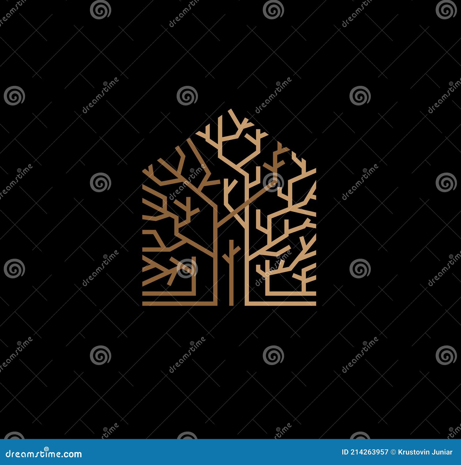 Abstract Tree House Logo Vector Stock Vector - Illustration of green ...