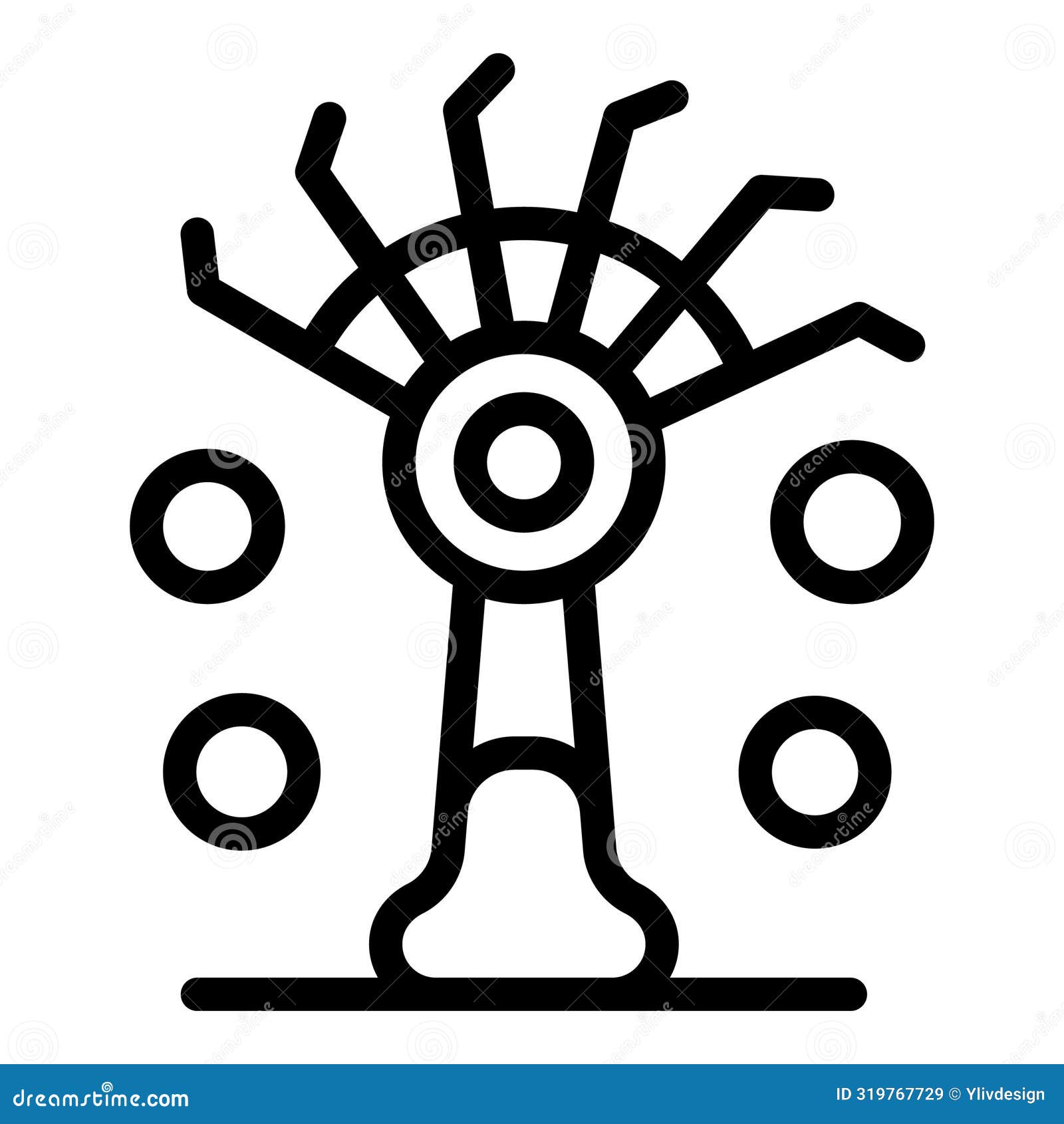 Abstract Tree Icon with Circular Foliage Stock Vector - Illustration of ...