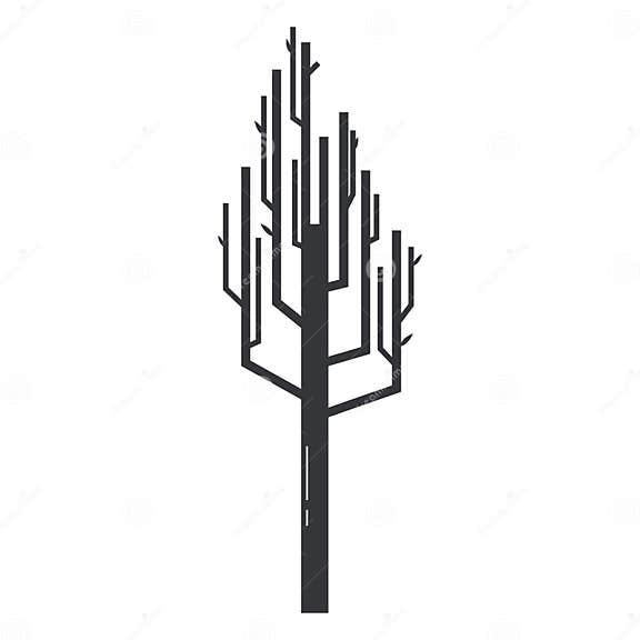 Abstract Tree Icon in Simple Style Stock Vector - Illustration of ...