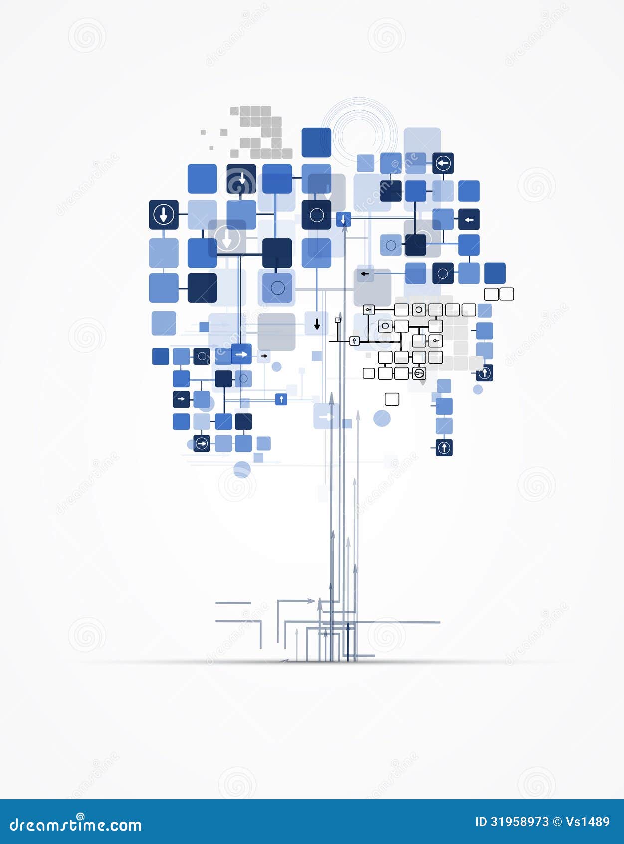Abstract Tree Internet Computer Technology Business Solution Stock ...