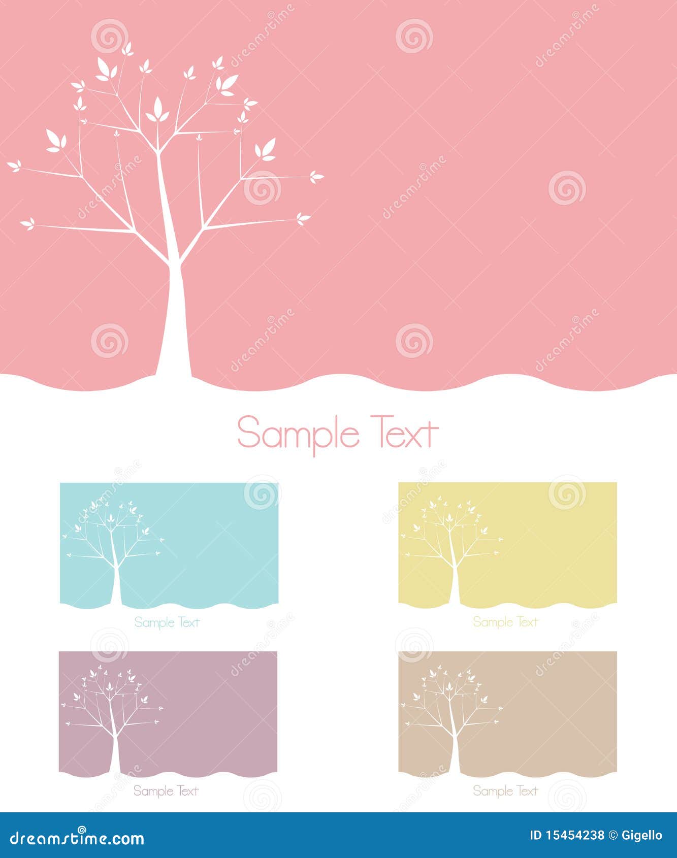 Abstract tree invitation stock vector. Illustration of decor - 15454238