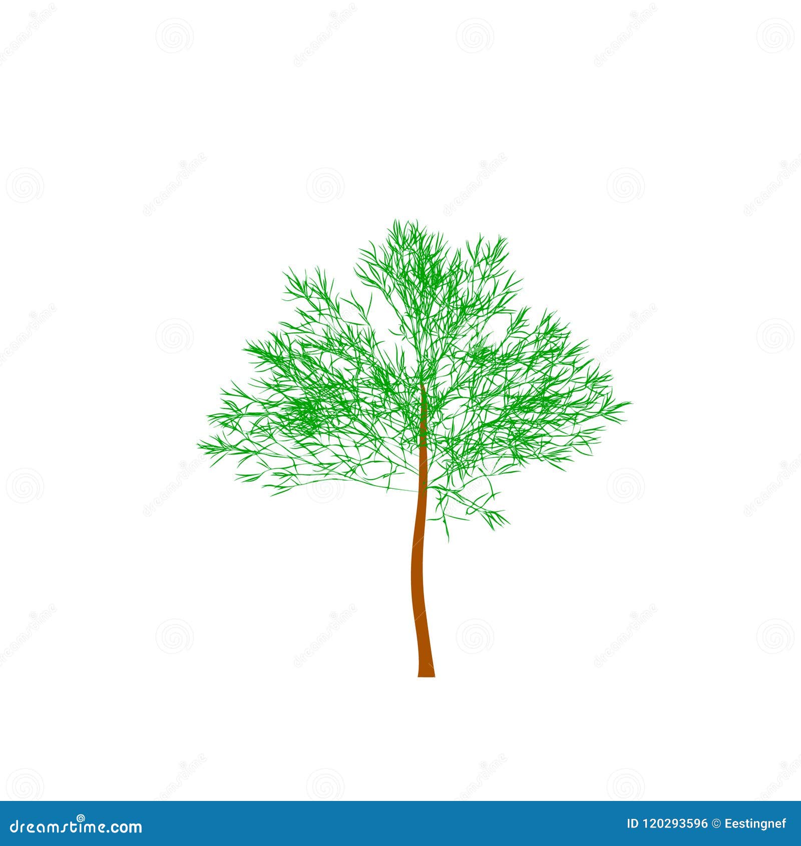 Abstract Tree. Isolated on White Background Stock Vector - Illustration ...