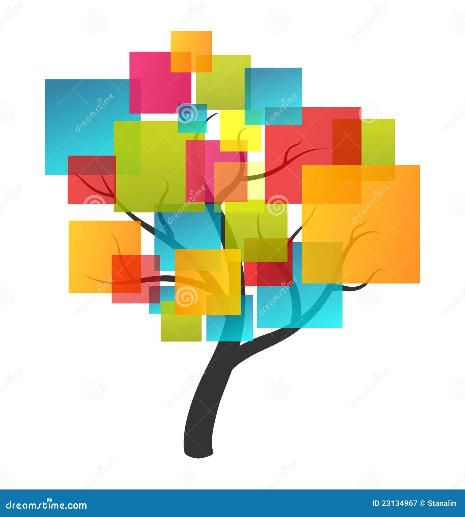 Abstract tree logo stock vector. Illustration of binary - 23134967