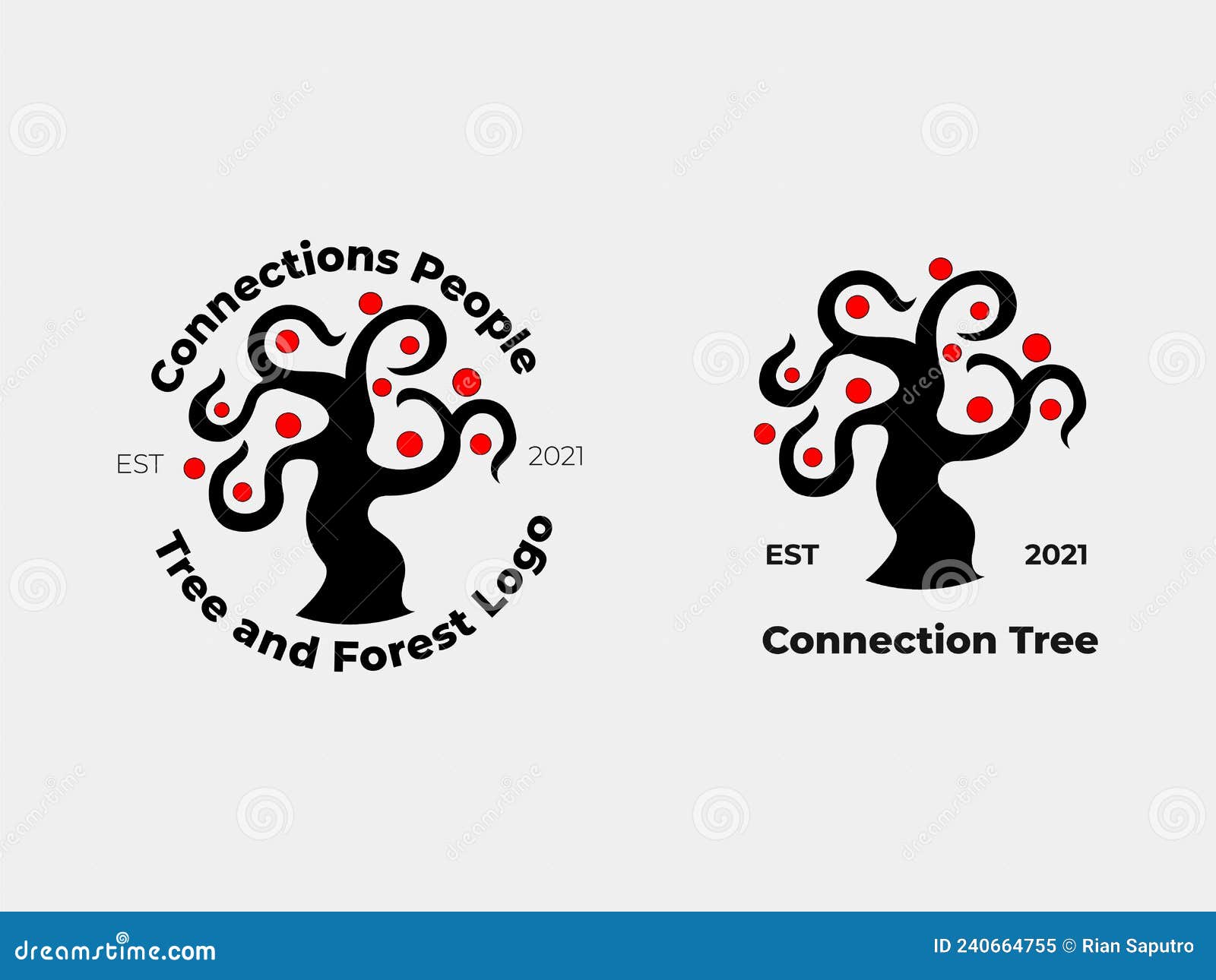 Abstract tree logo design stock vector. Illustration of summer - 240664755