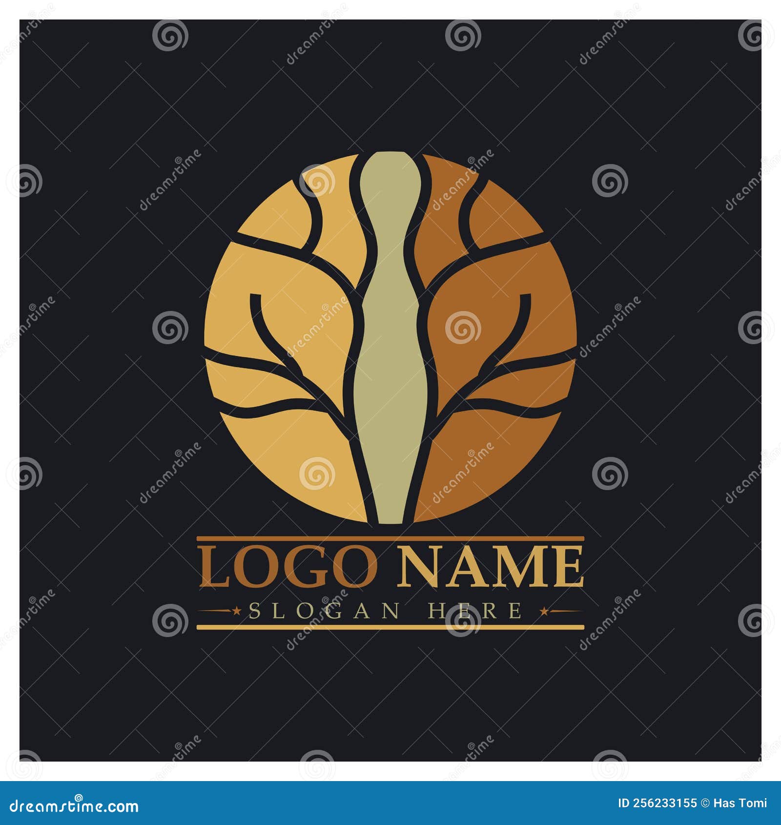 Abstract Tree Logo for Forest and Park Nature.with a Combination of ...