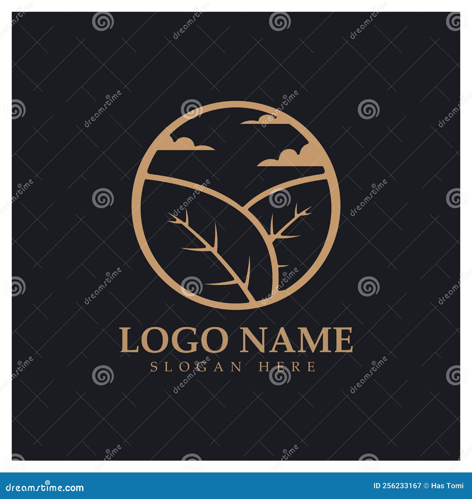 Abstract Tree Logo for Forest and Park Nature.with a Combination of ...