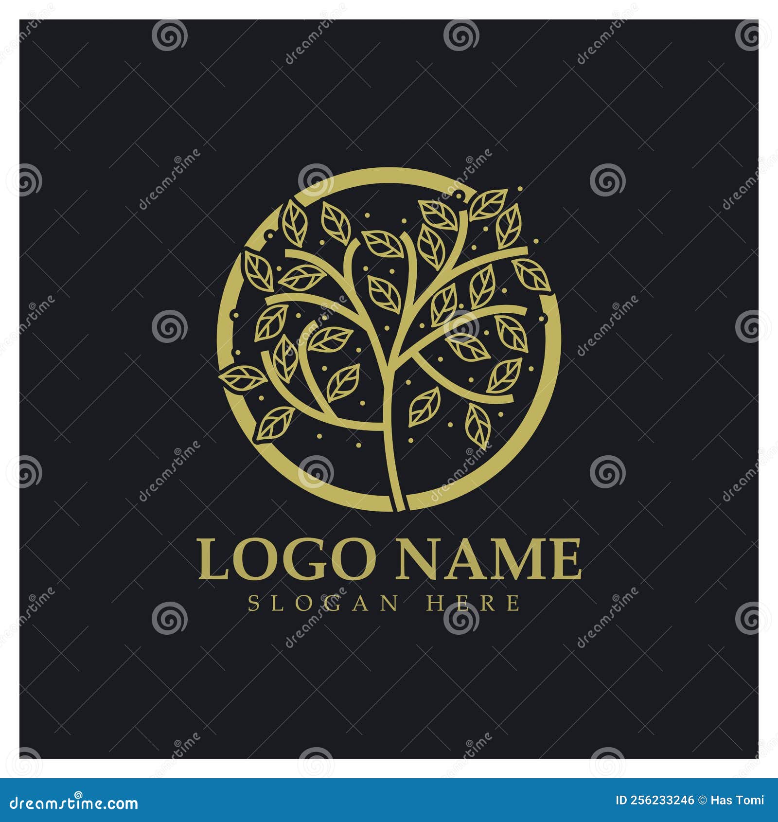Abstract Tree Logo for Forest and Park Nature.with a Combination of ...