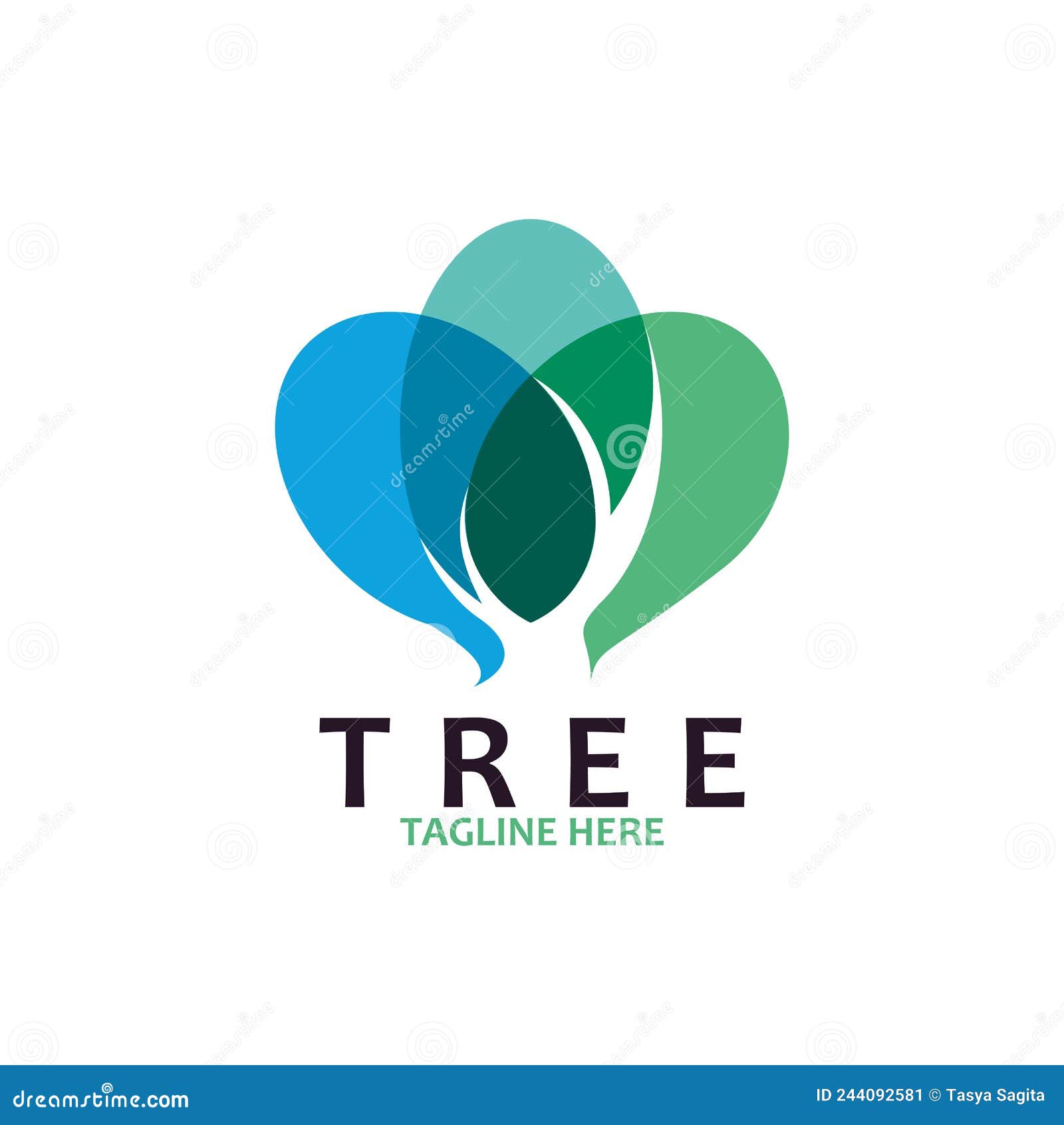 Abstract Tree Logo Icon Vector Isolated Stock Vector - Illustration of ...