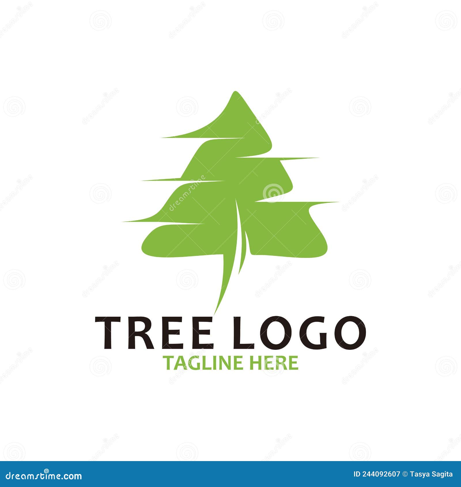 Abstract Tree Logo Icon Vector Isolated Stock Vector - Illustration of ...