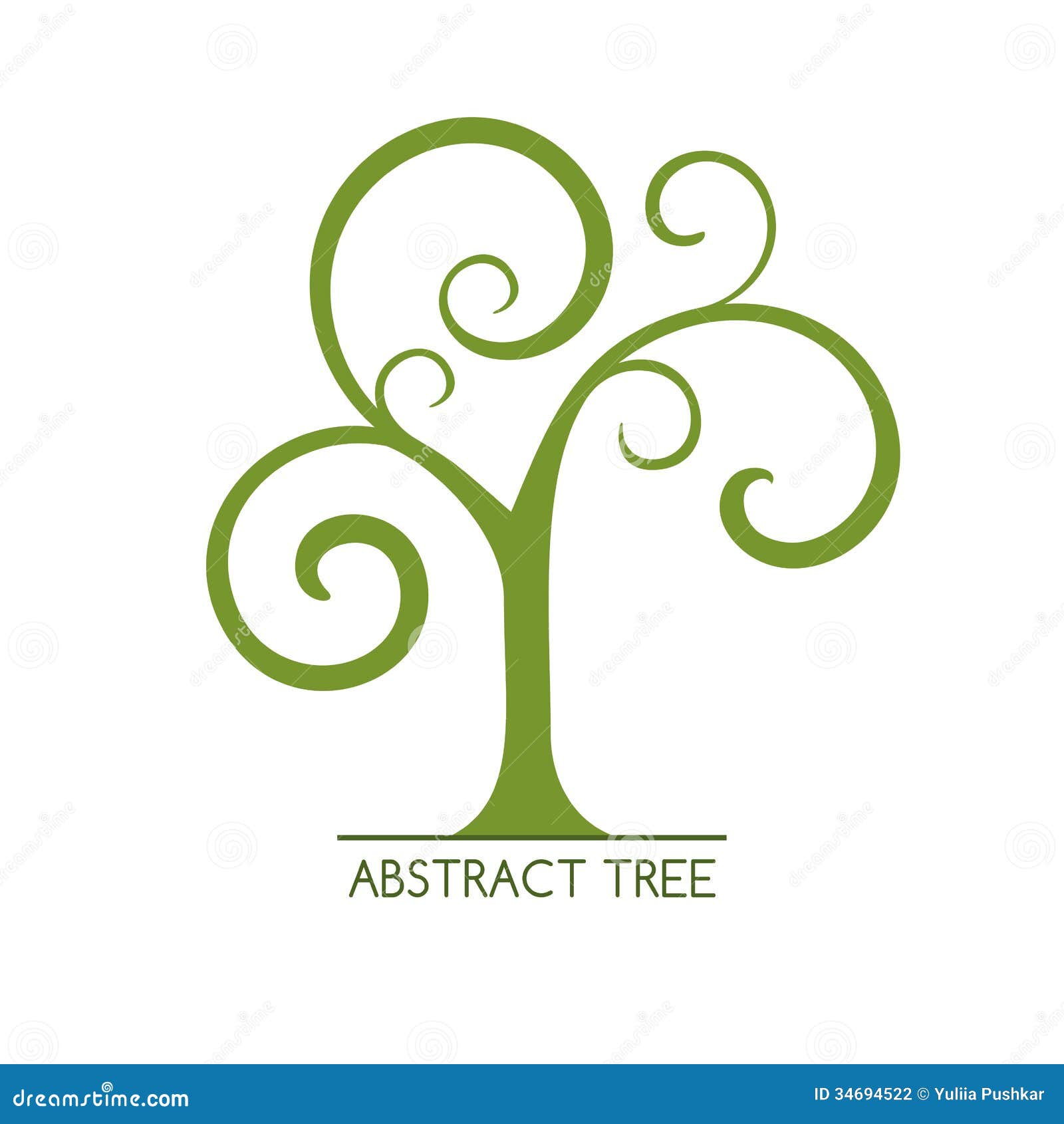 Abstract tree stock vector. Illustration of icon, abstract - 34694522