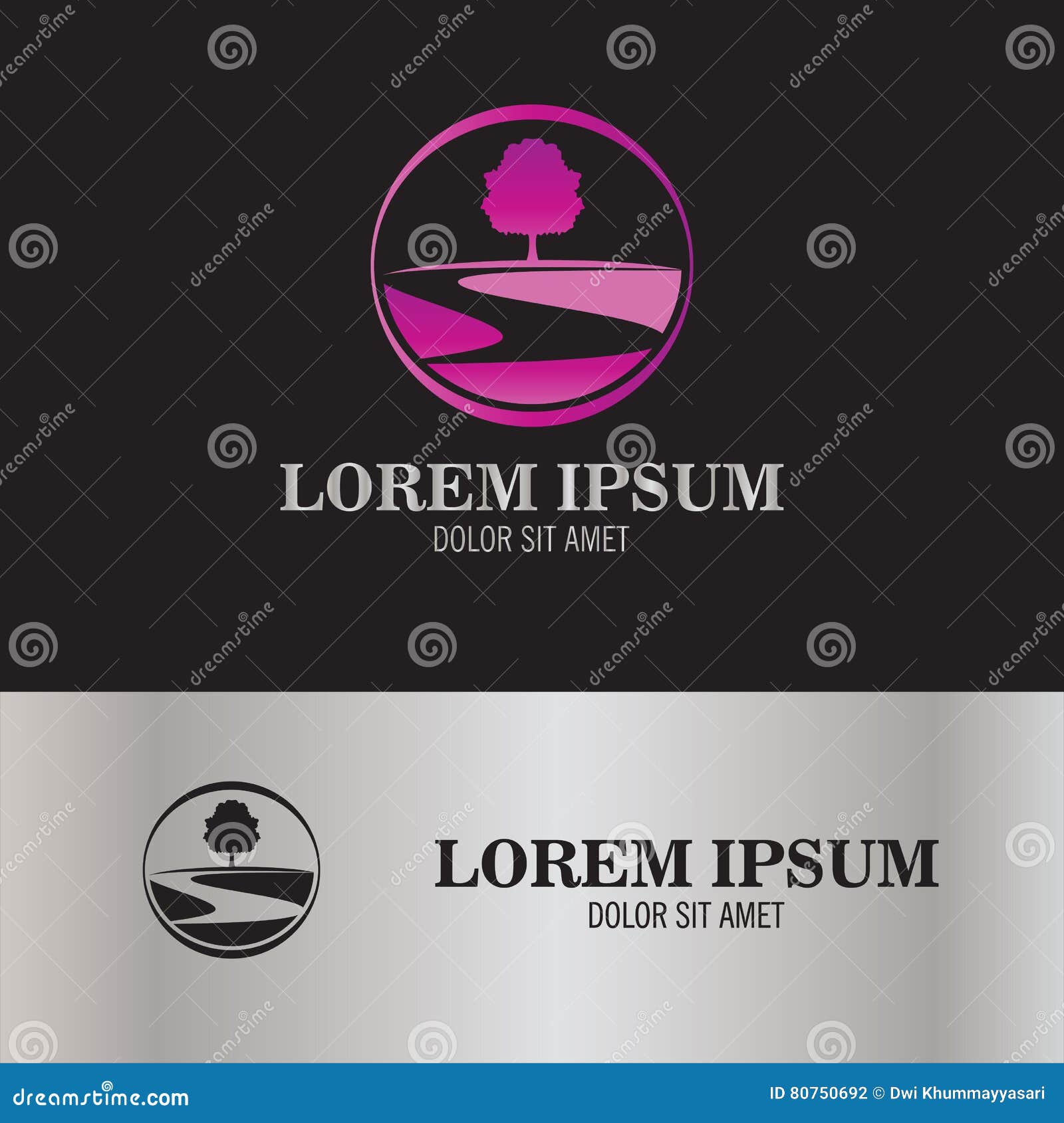 Abstract Tree and Road Logo Stock Vector - Illustration of natural ...