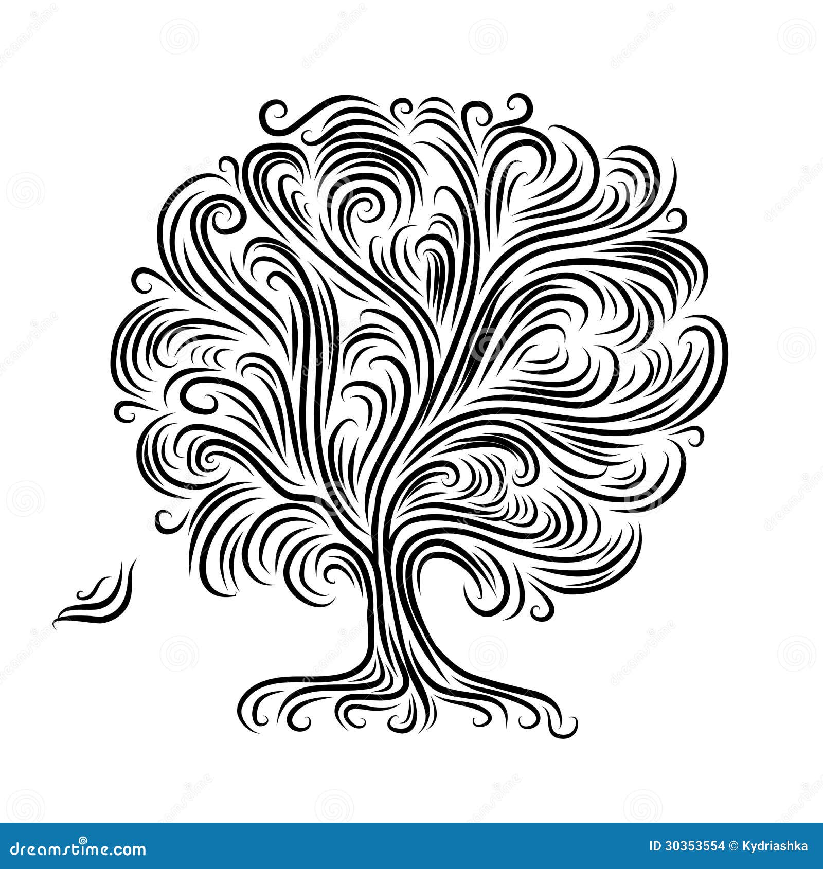 Abstract Tree with Roots for Your Design Stock Vector - Illustration of ...