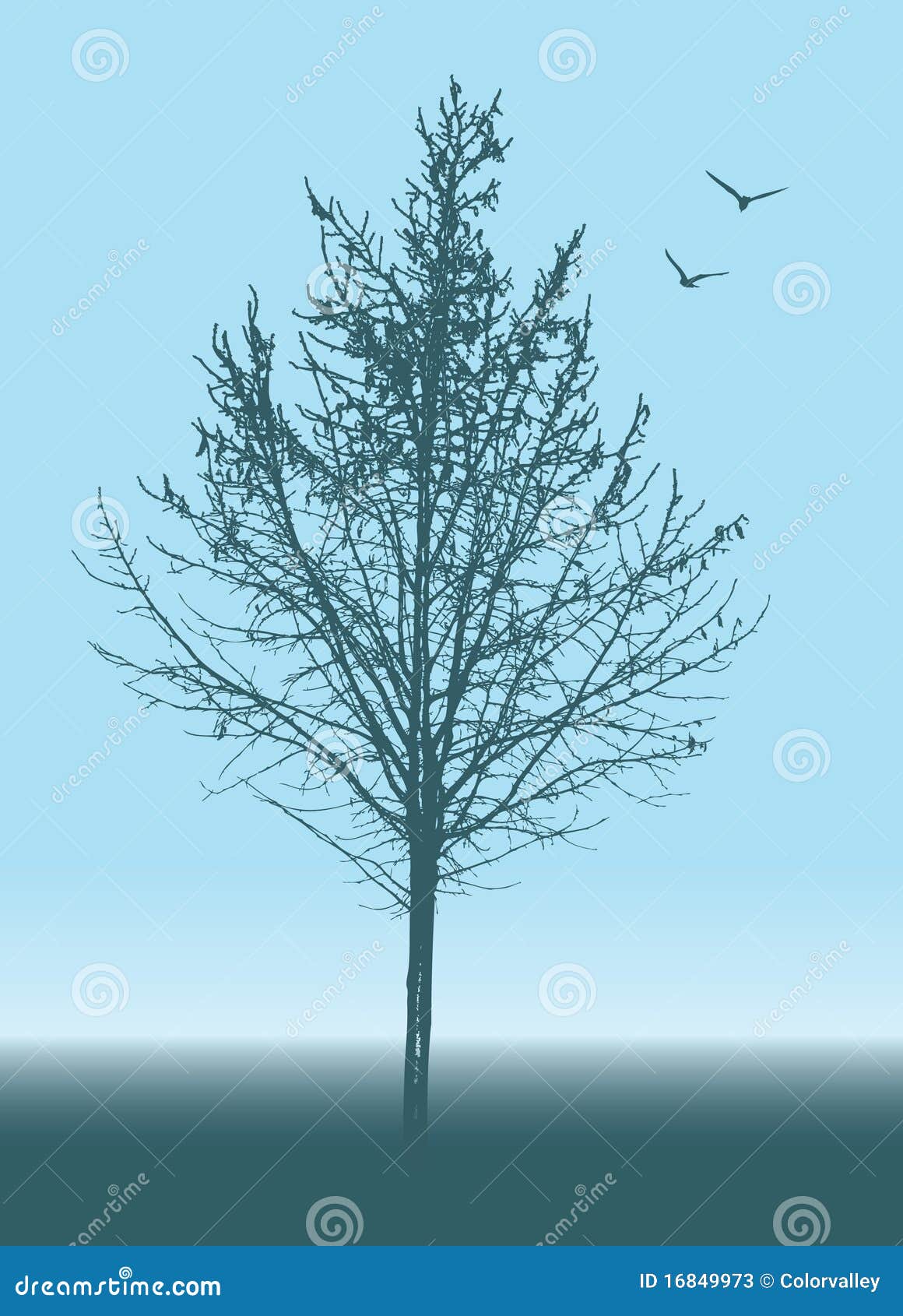 Abstract tree silhouette stock vector. Illustration of graphic - 16849973