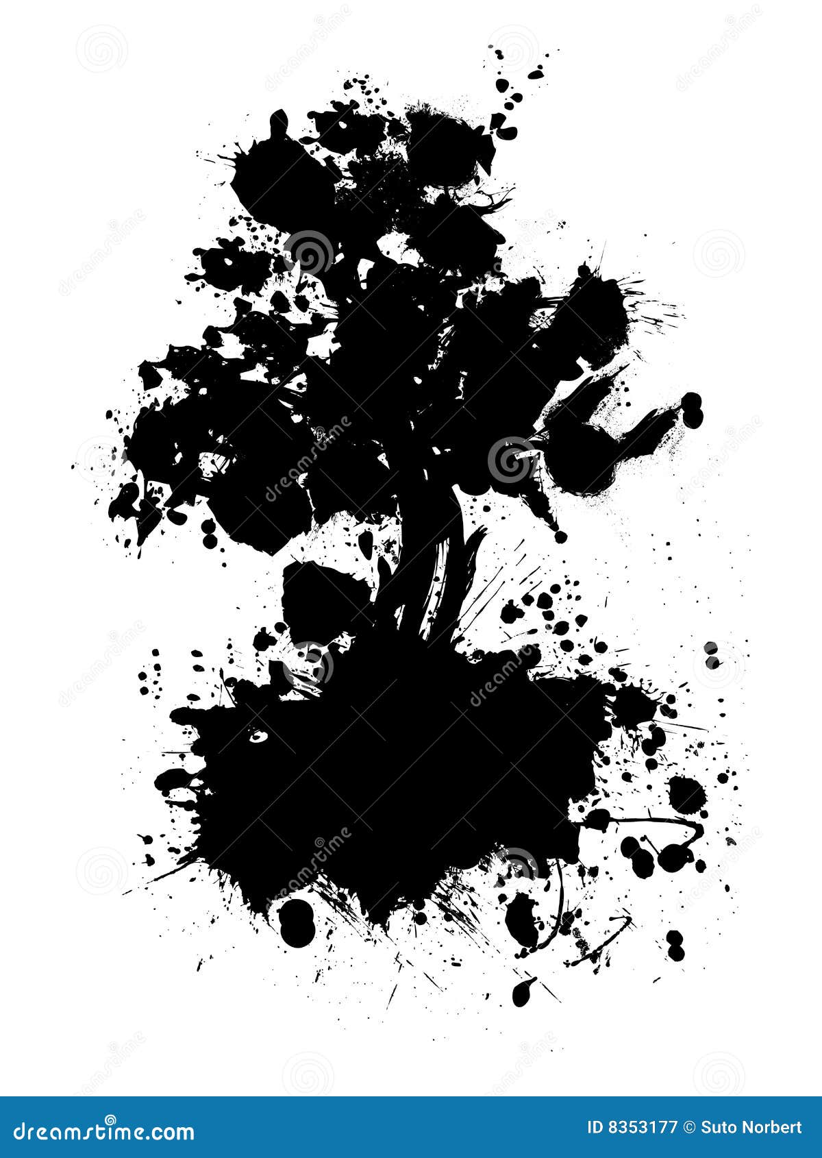 Abstract tree silhouette stock illustration. Illustration of ...