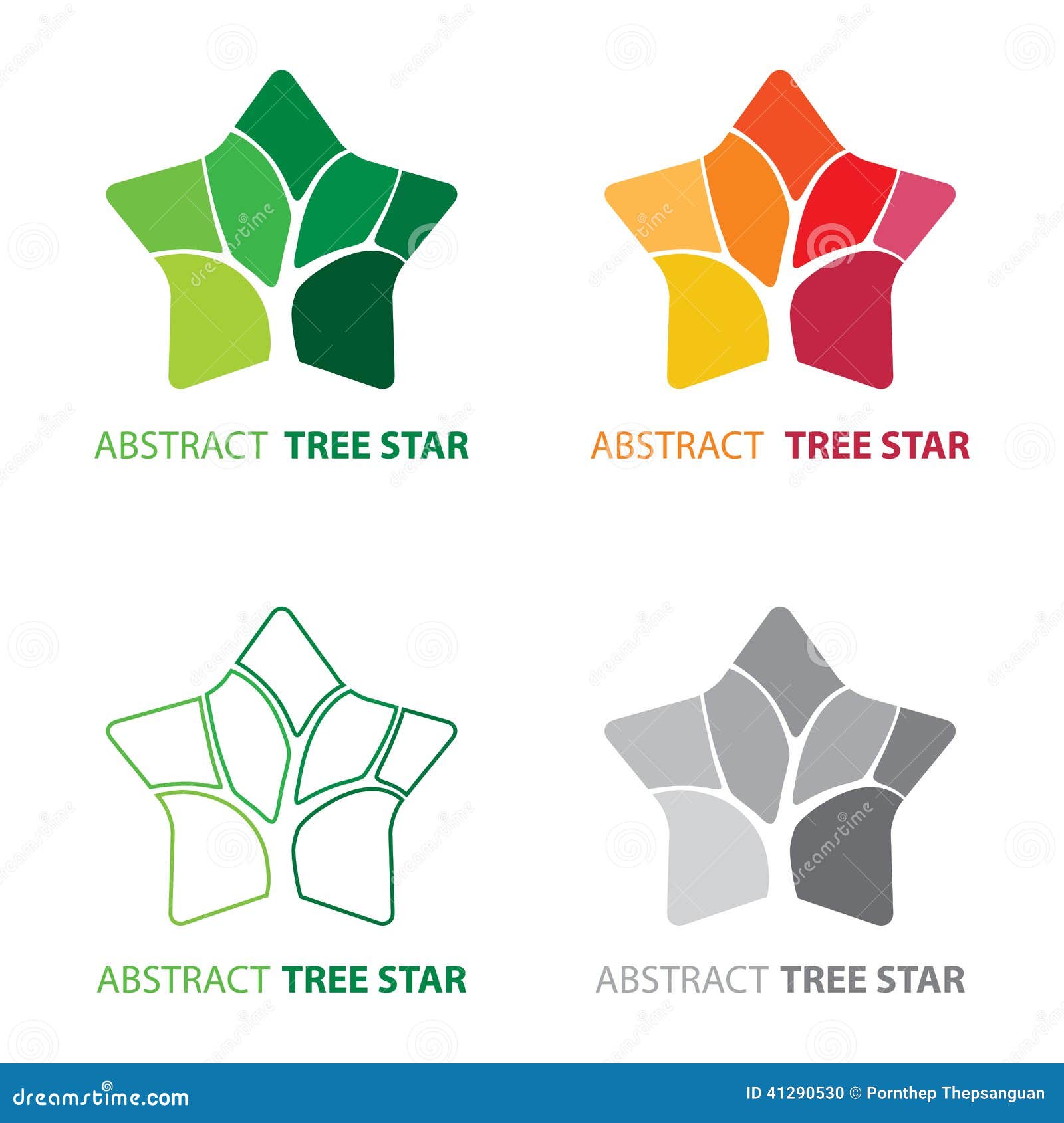 Abstract tree star symbol stock vector. Illustration of ornament - 41290530