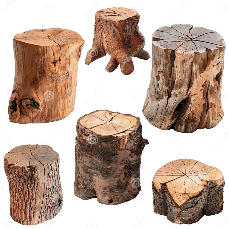 Abstract Tree Stumps: Different Tree Stump Profiles, Each Showcasing ...