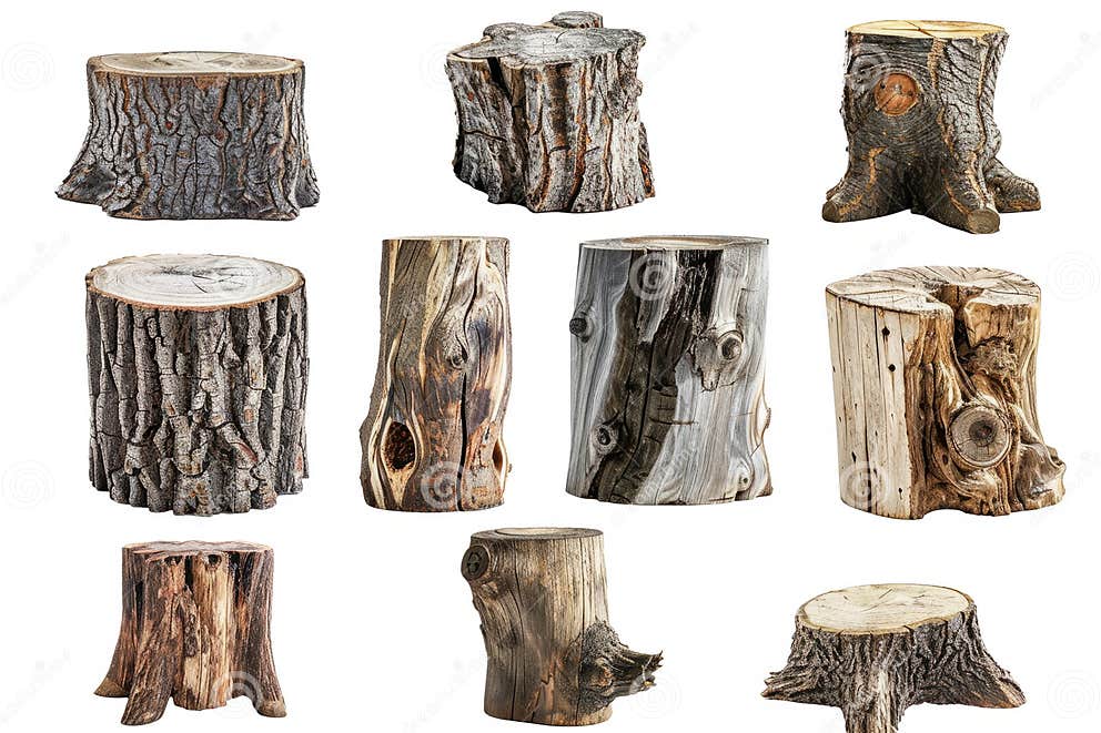 Abstract Tree Stumps: Different Tree Stump Profiles, Each Showcasing ...