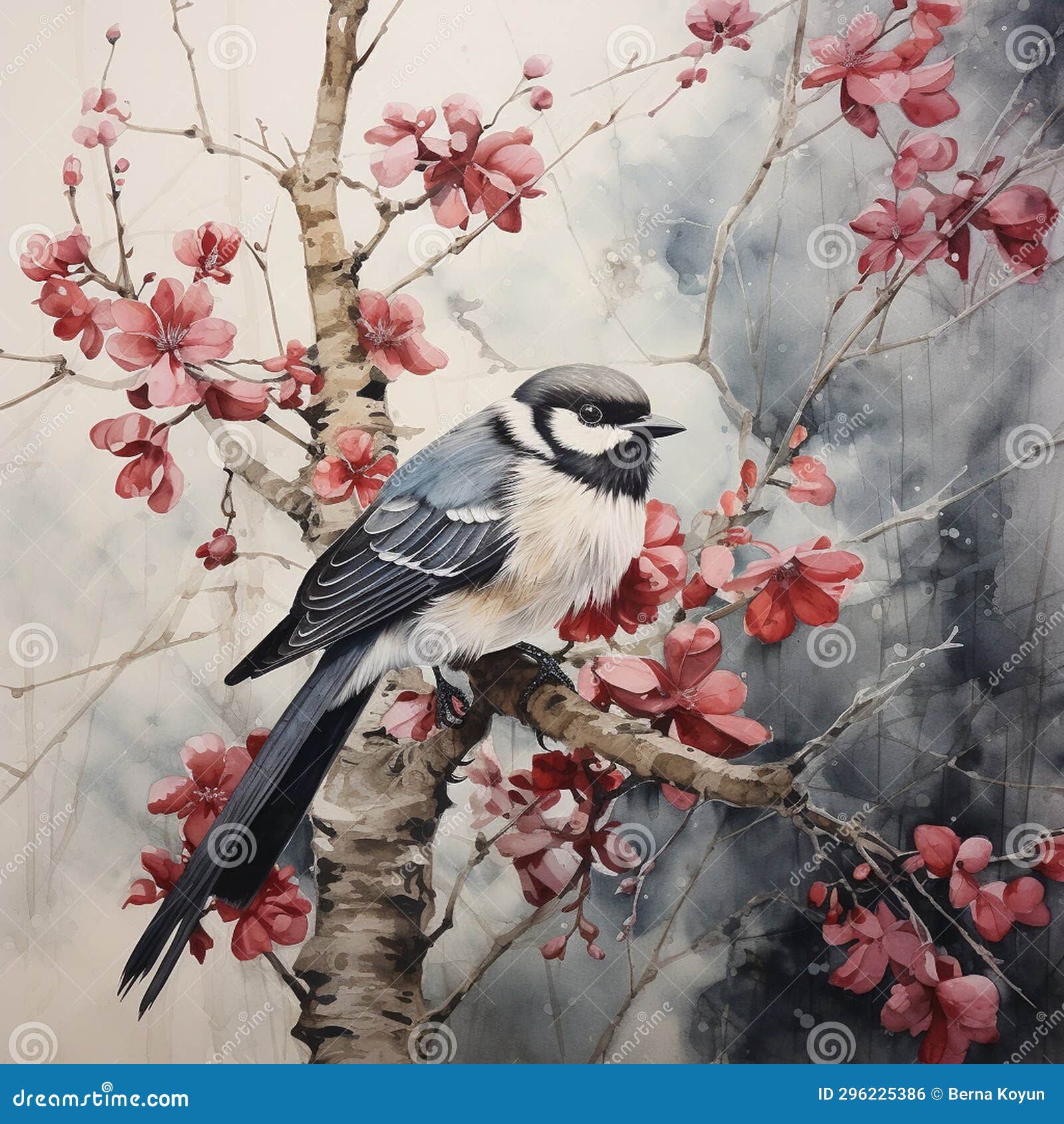 Abstract Tree Sumi-e Ink Painting Stock Illustration - Illustration of ...