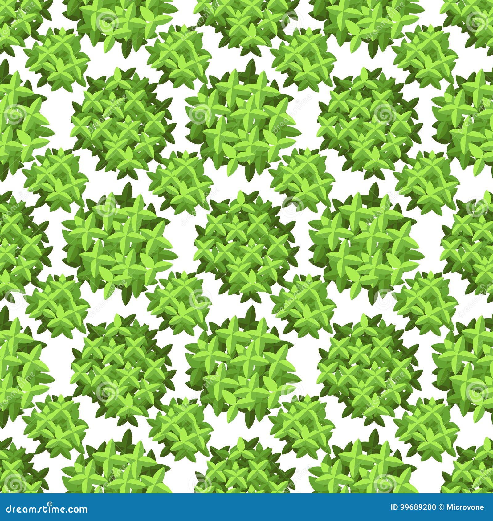 Abstract Tree Top View Seamless Pattern Design Stock Vector ...