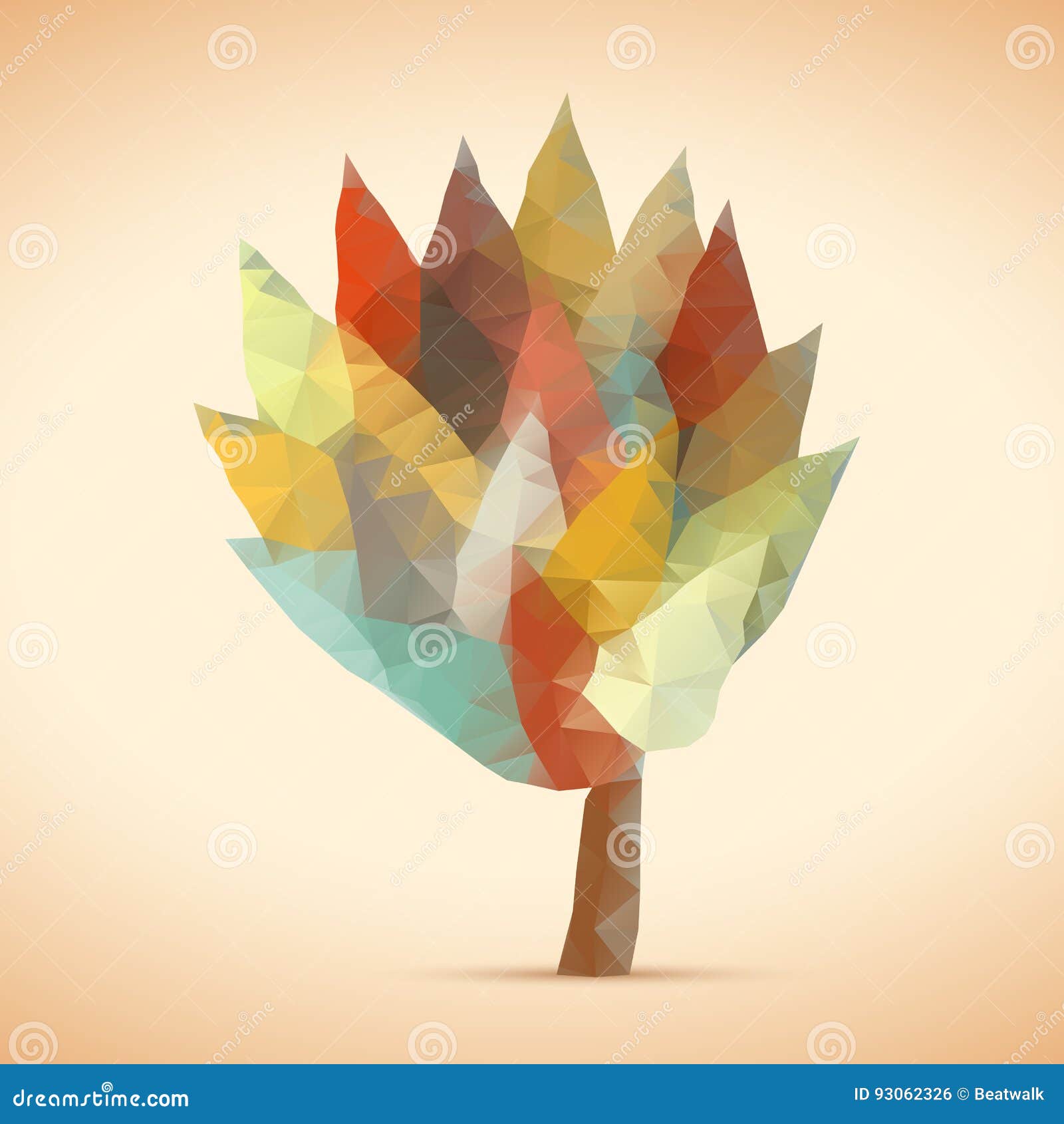 Abstract tree of triangles stock vector. Illustration of decoration ...