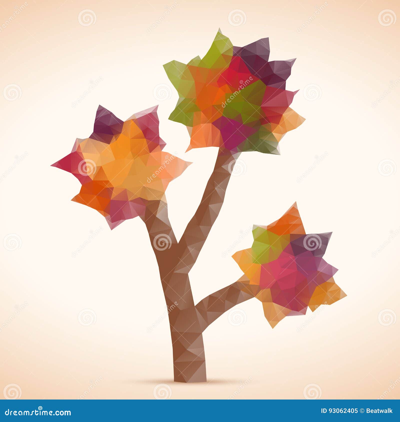 Abstract tree of triangles stock vector. Illustration of background ...