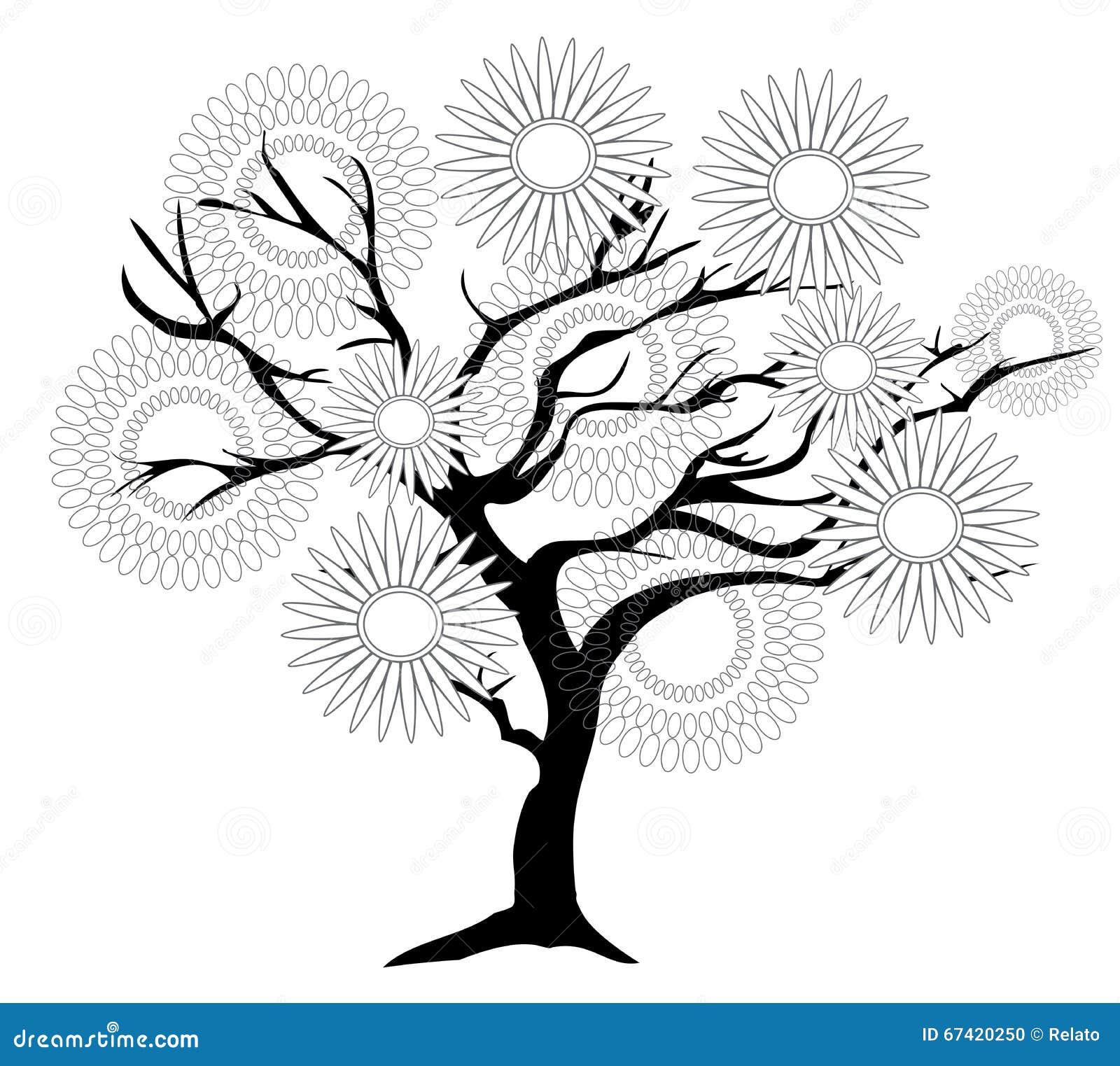 Abstract Tree stock vector. Illustration of ethereal - 67420250