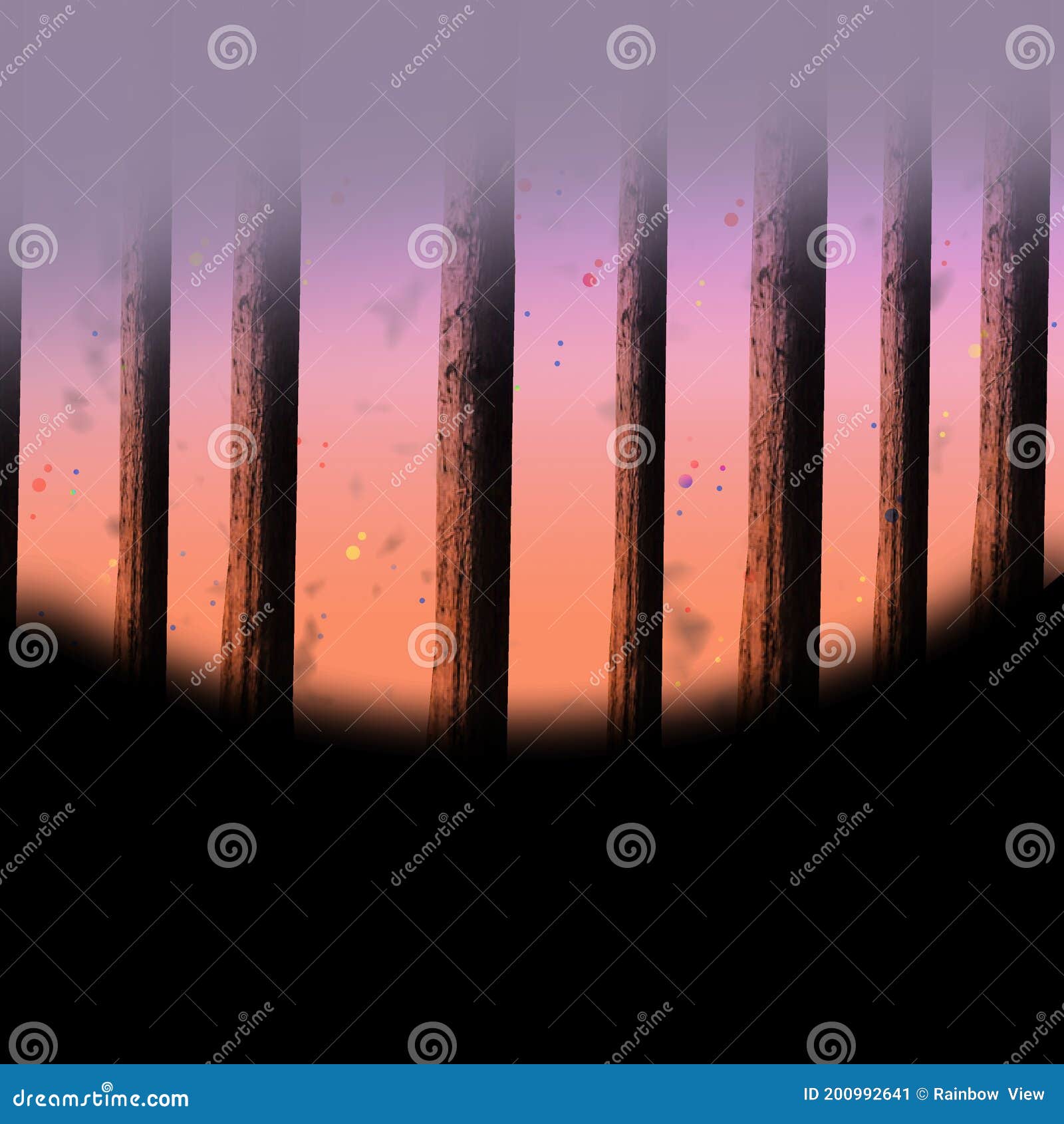 Abstract Tree Wallpaper, Black Ground, Tree Texture, Stock Illustration ...