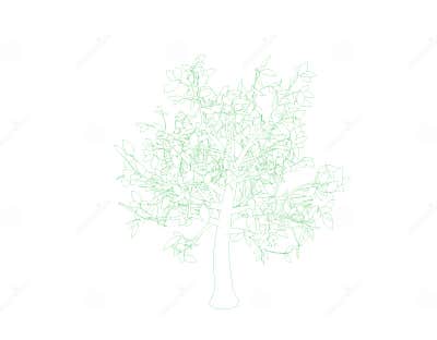 Abstract Tree. on White Background.Sketch Illustration Stock ...