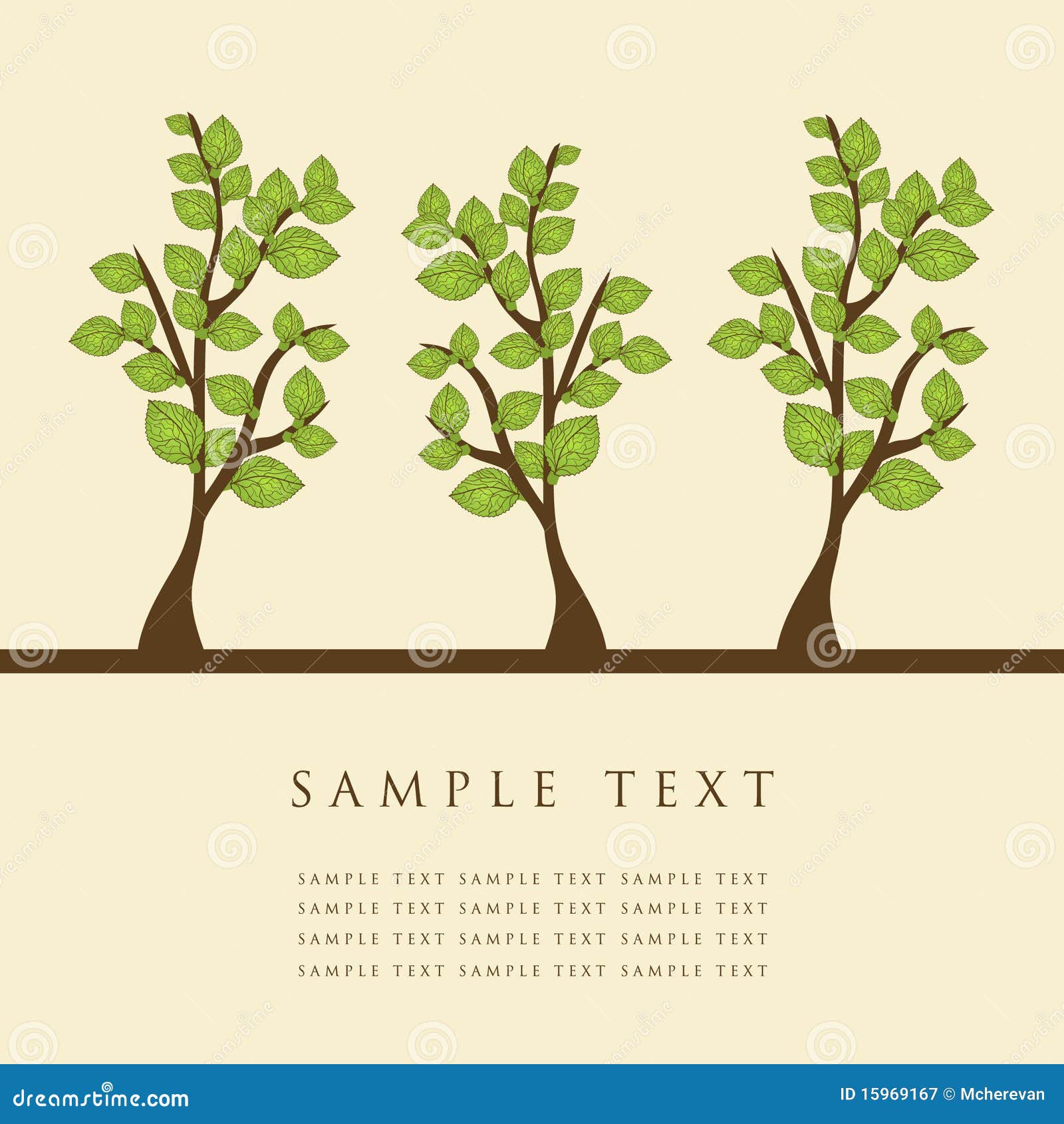Abstract trees stock illustration. Illustration of decorative - 15969167