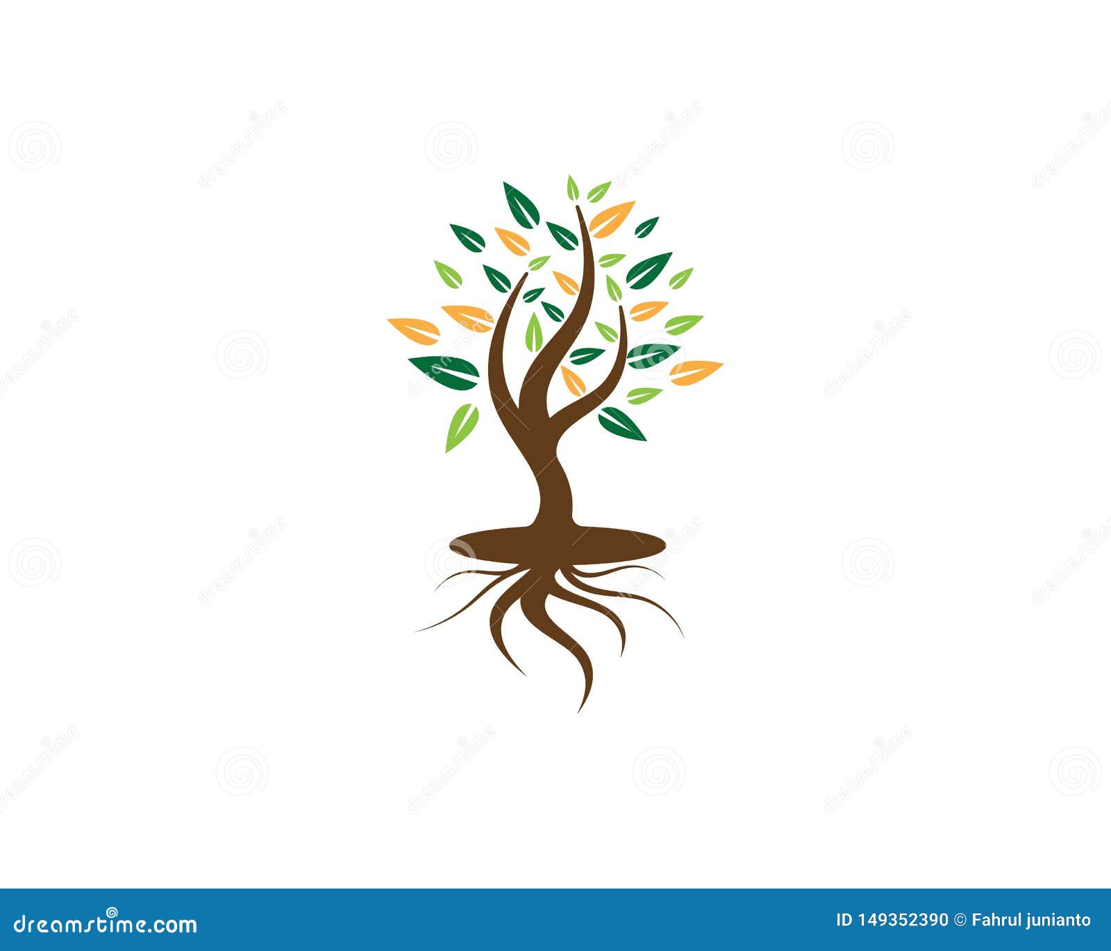 Abstract Trees Logo Design Vector Illustration Stock Vector ...