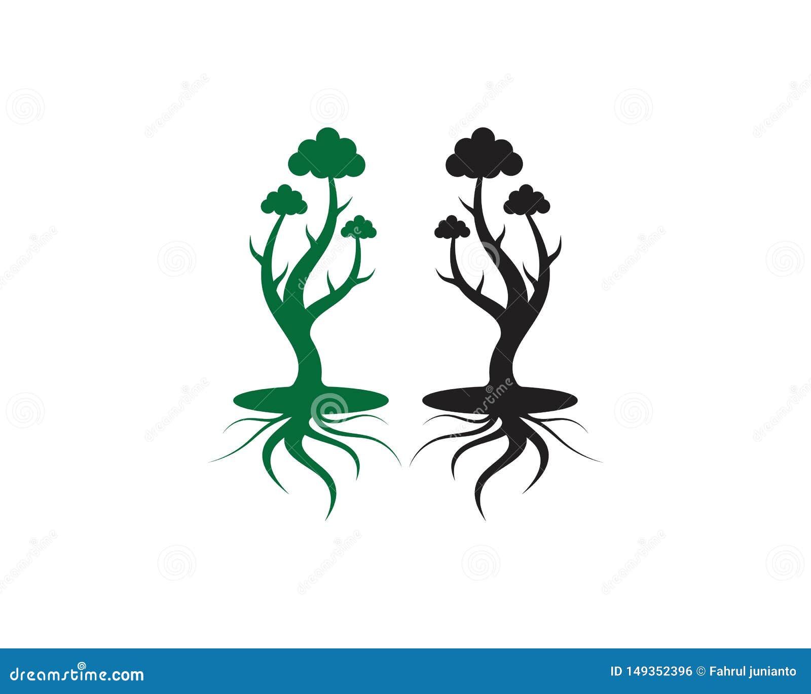 Abstract Trees Logo Design Vector Illustration Stock Vector ...