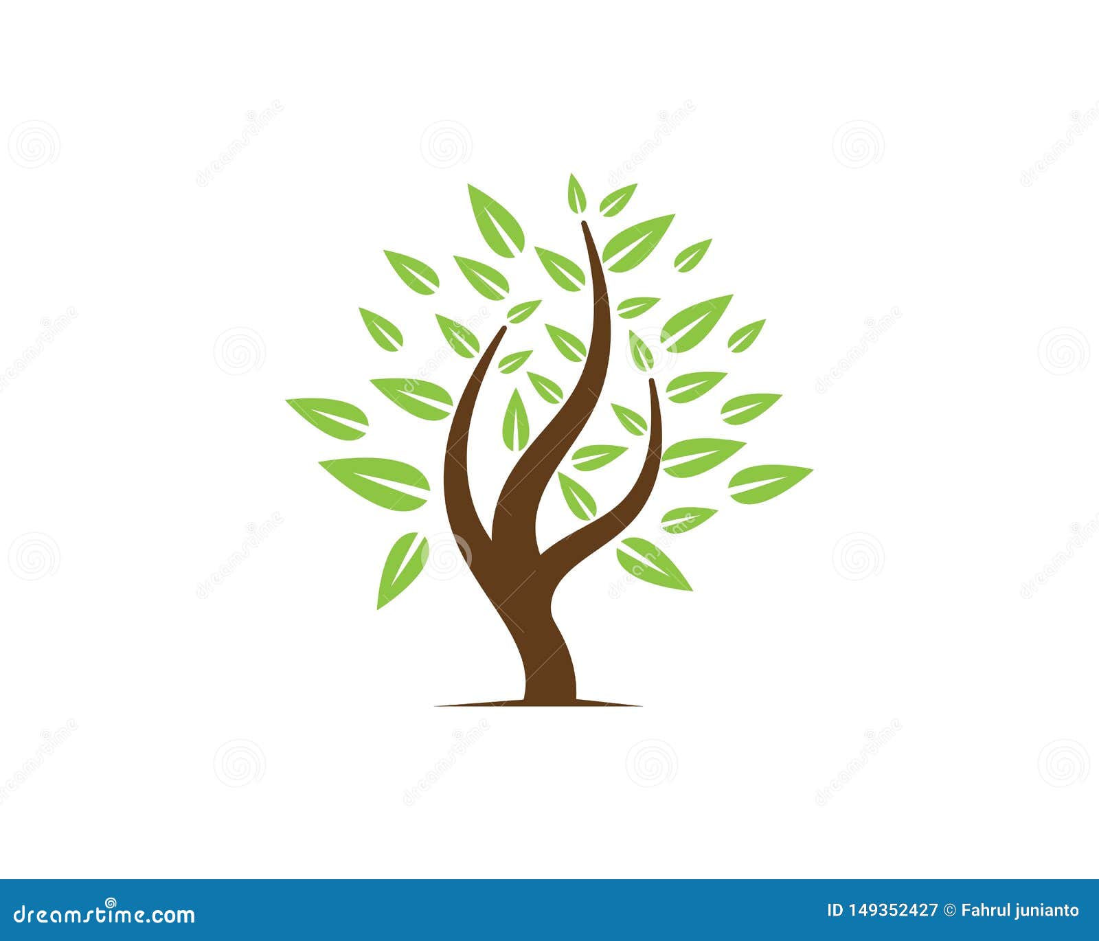 Abstract Trees Logo Design Vector Illustration Stock Vector ...