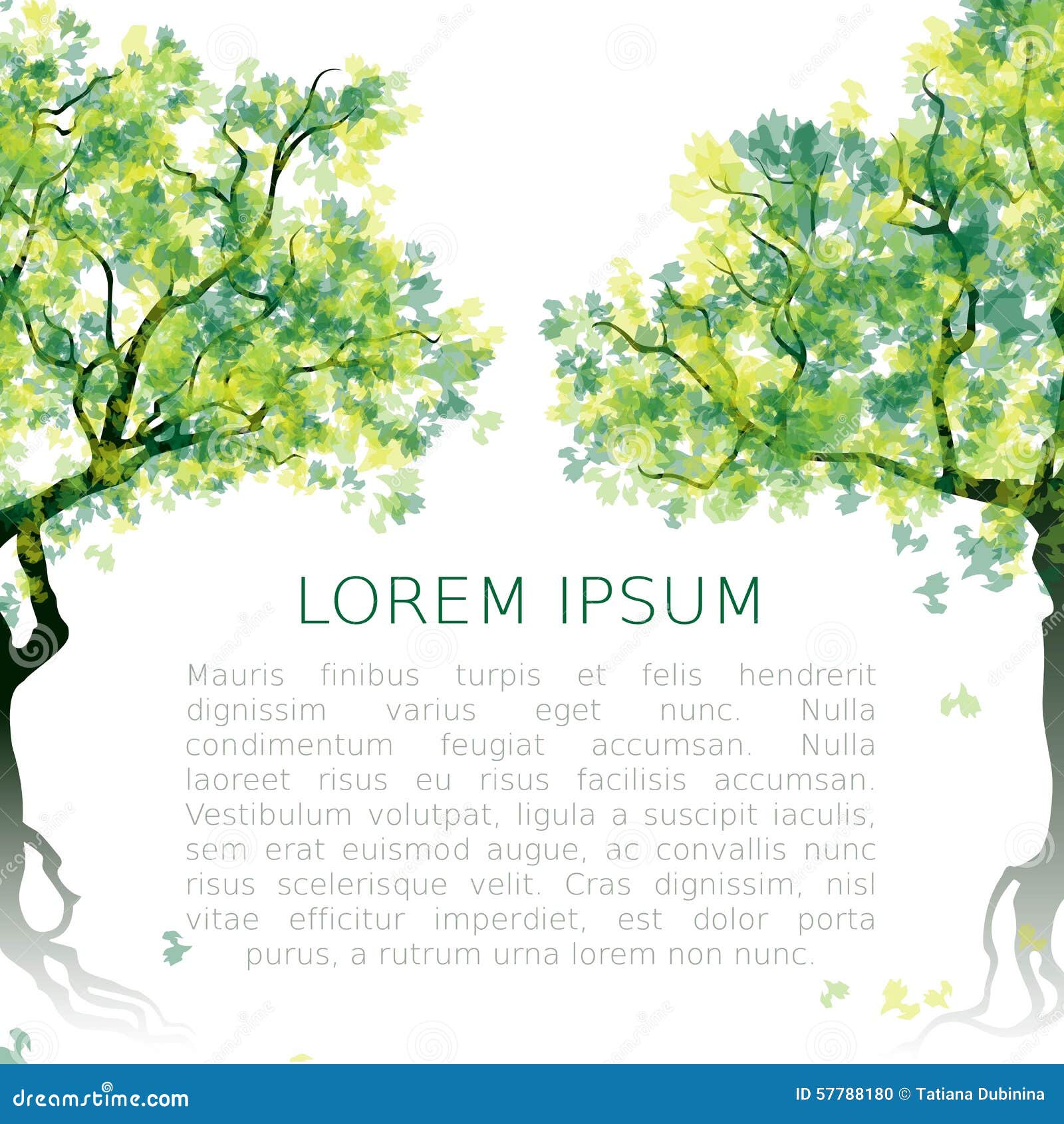 Abstract trees stock vector. Illustration of green, pattern - 57788180