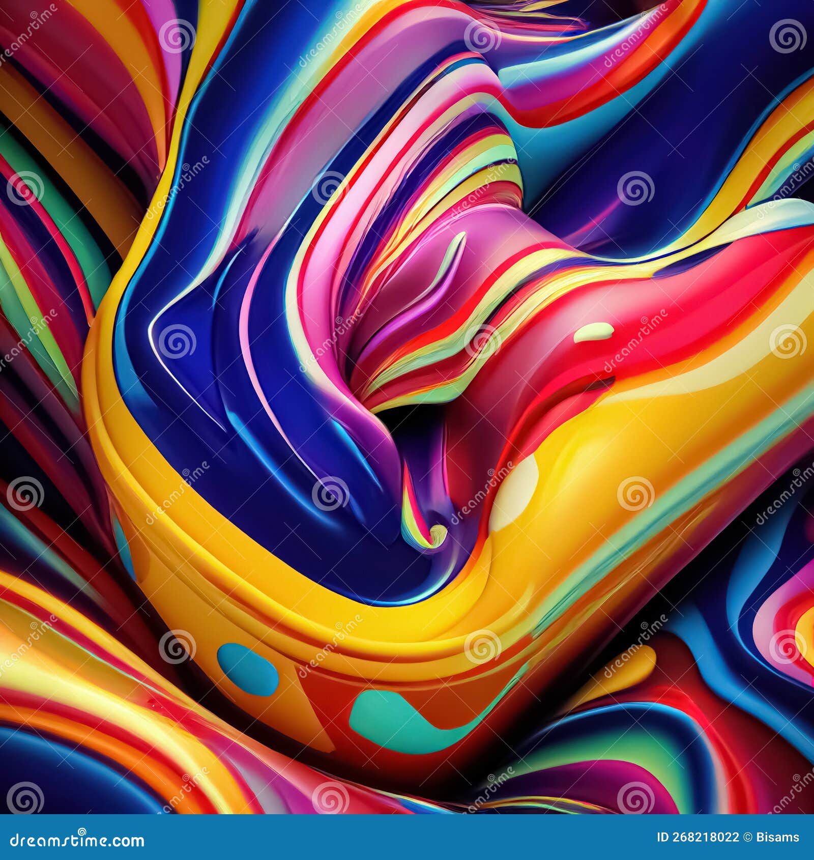 Abstract Trendy Dynamic Thick Acrylic Paints Plastic Liquid Substance ...