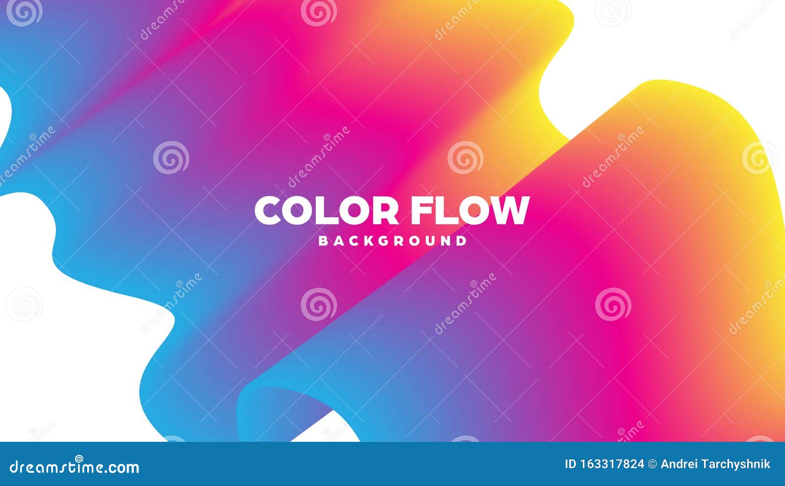 Abstract Trendy Geometric Background with Liquid Gradient. Colorful ...