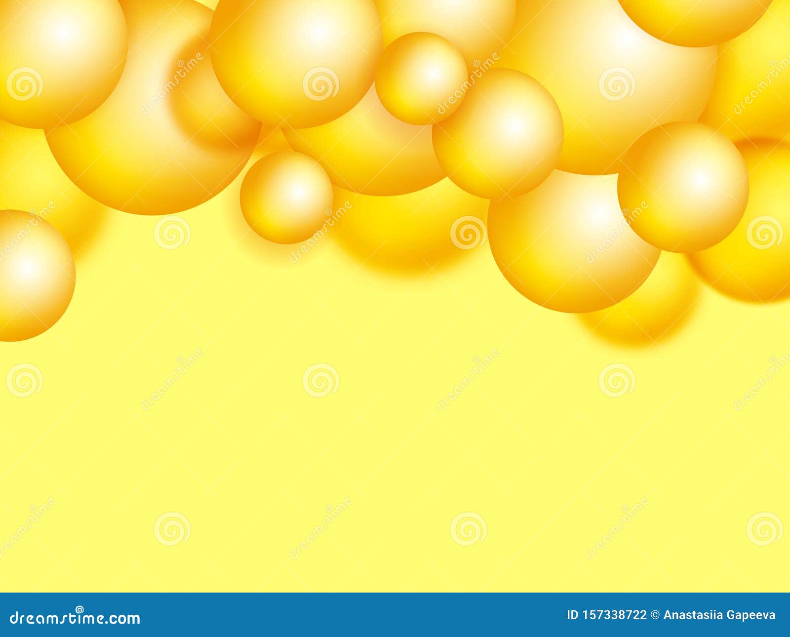 Abstract Trendy Pattern with Yellow Spheres. Vector Illustration for ...