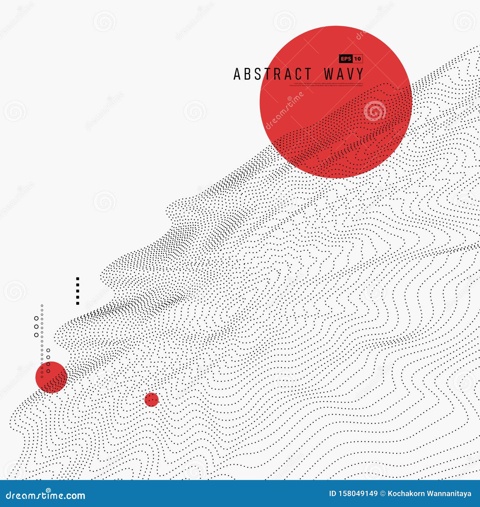 Abstract Trendy Red Circle Array Dynamic with Black Particles ...