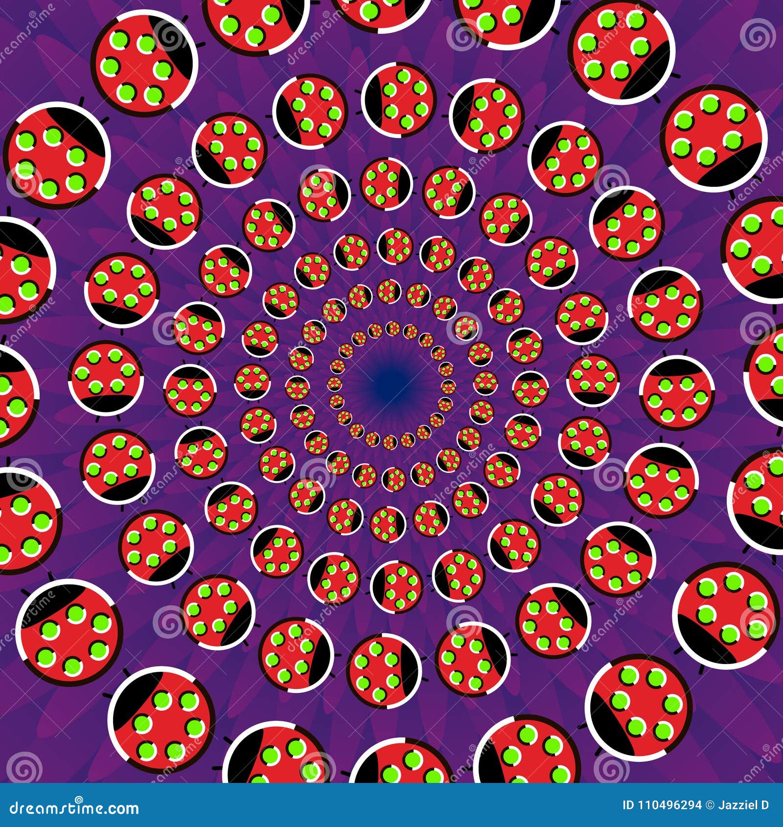 Abstract Trendy Round Optical Illusion, Motion Simulation Stock Vector ...