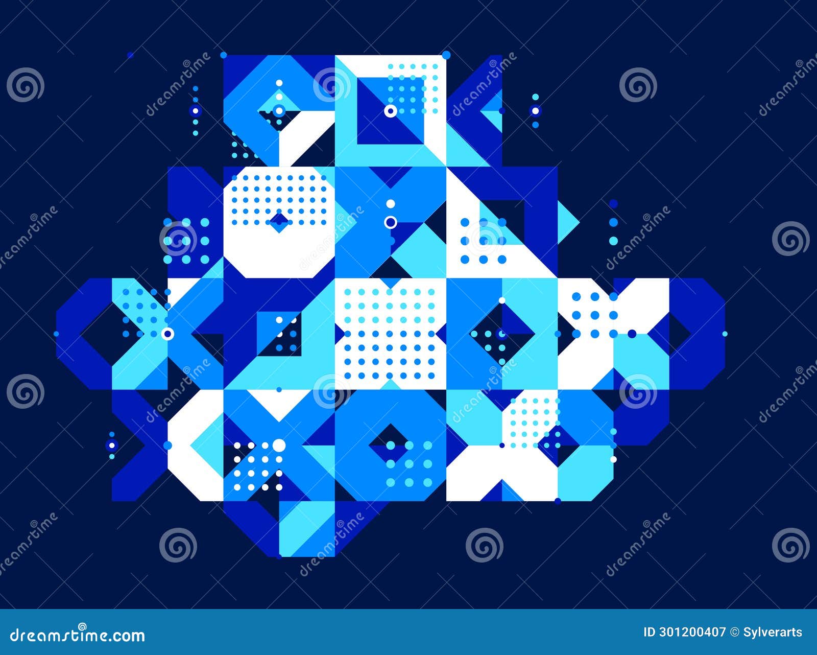 Abstract Trendy Vector Background, Modular Geometric Tiles Composition ...