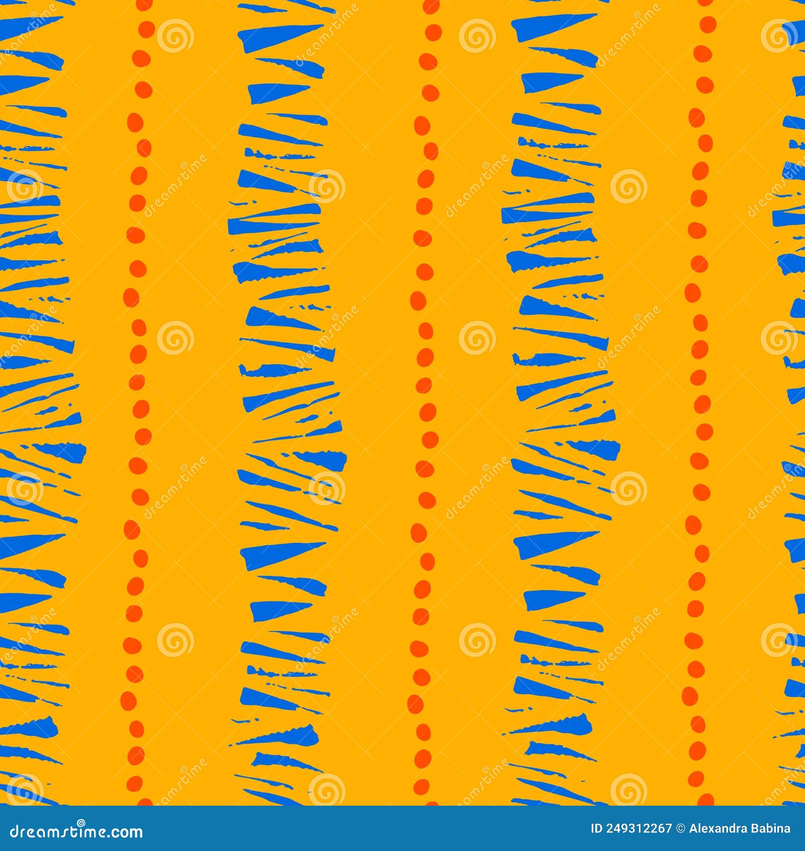 Abstract Tri-color Folk Striped Seamless Pattern. Stock Vector ...