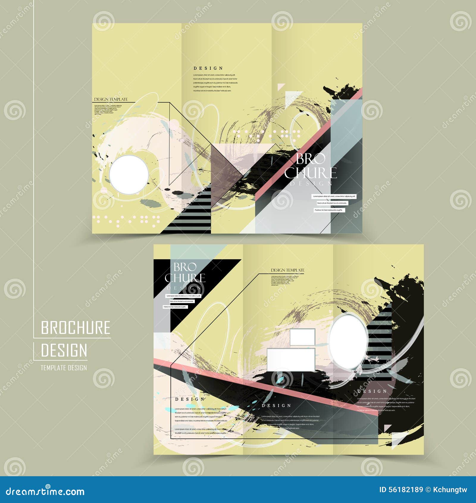Abstract Tri-fold Brochure Template Design Stock Vector - Illustration ...