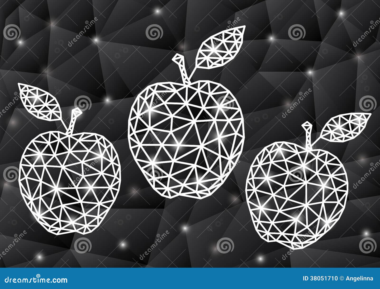 Triangle Apple Pies On White Stock Photography | CartoonDealer.com ...