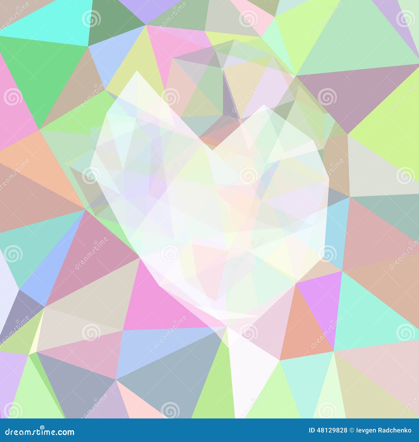Abstract Triangle Background with Heart. Pink Palette Stock Vector ...